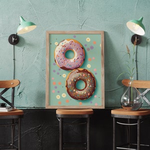 Modern Coffee Shop Decor | Bakery Donuts Poster | Digital Printable ...