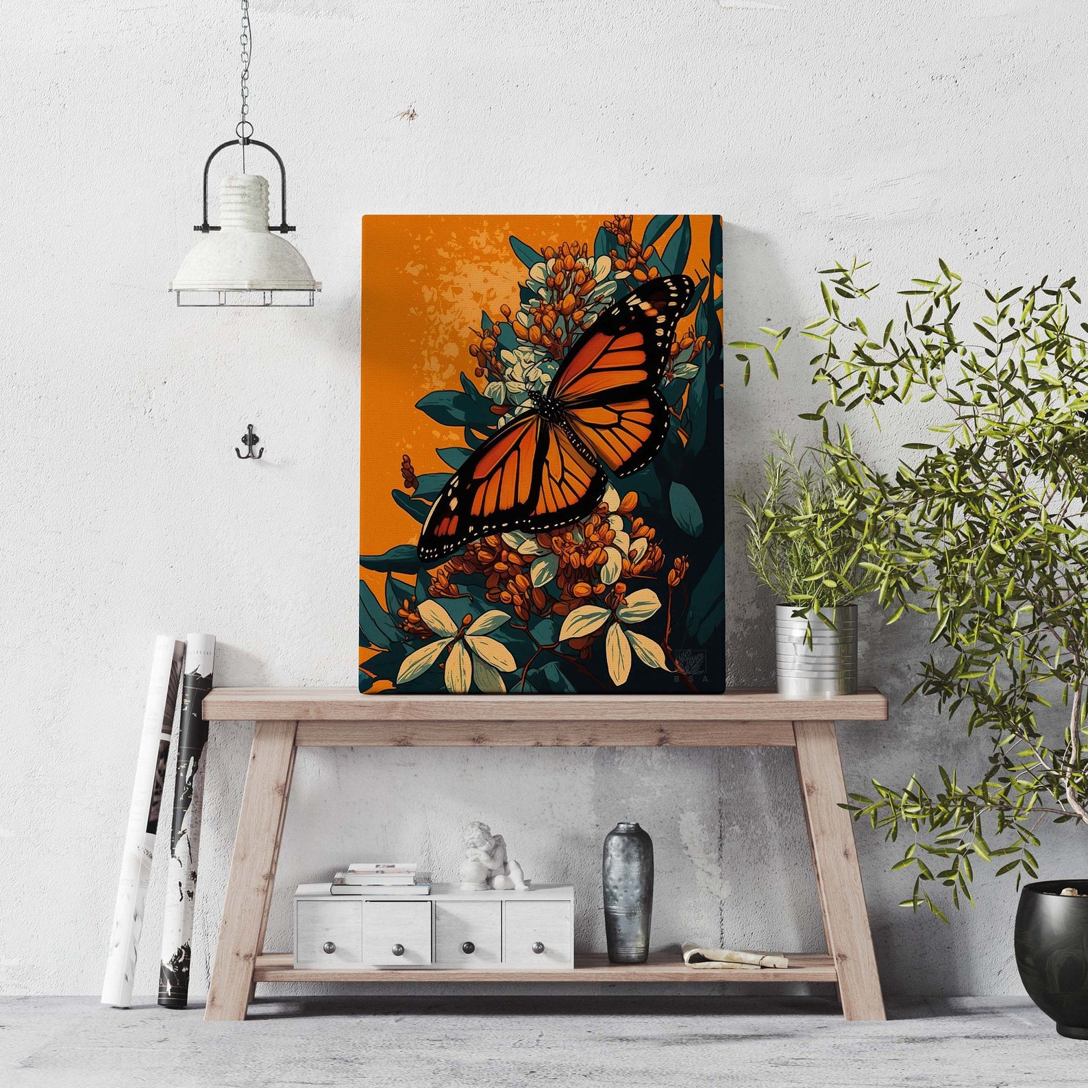 Monarch Butterfly Poster Print | Butterfly Wall Art | Modern House ...