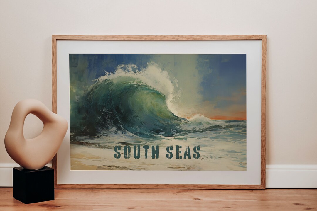 South Seas Ocean Print | Coastal Sea Surf Poster Art | Pacifica Nursery ...