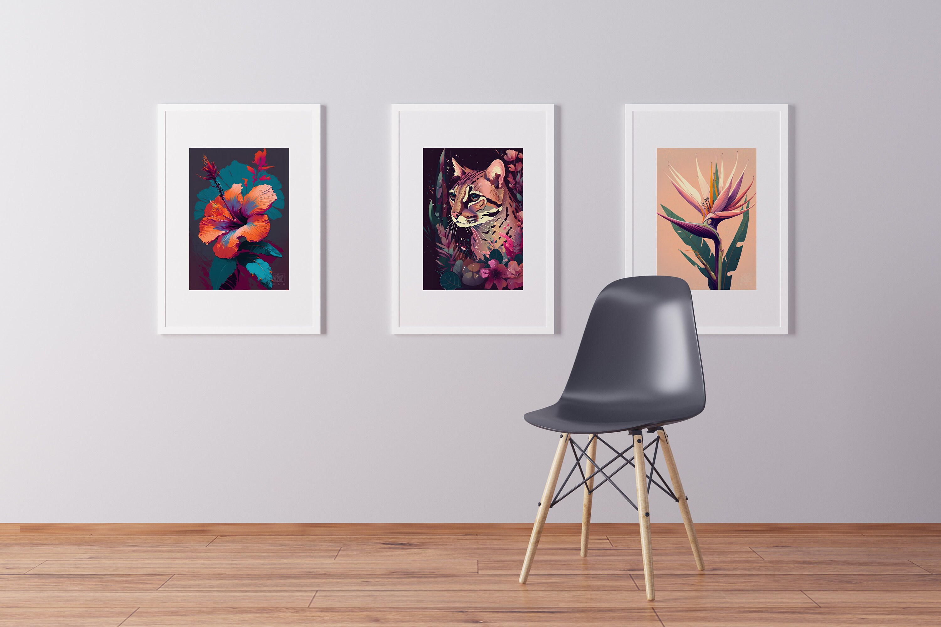 Emerald Rainforest Poster Bundle, Jungle Artwork Print, Printable ...
