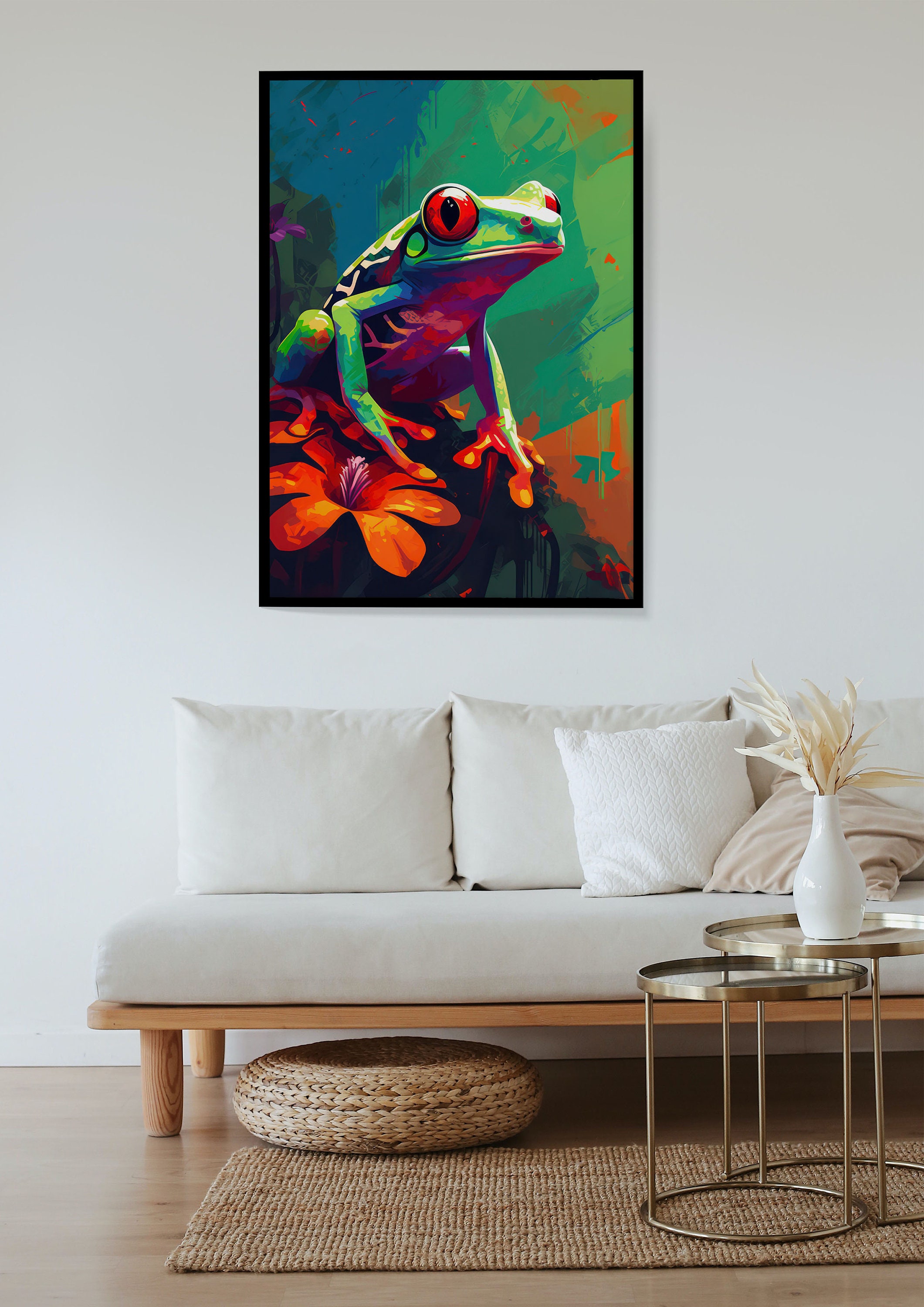 Red-eyed Tree Frog Print, Rainforest Wildlife Decor, Digital Printable ...