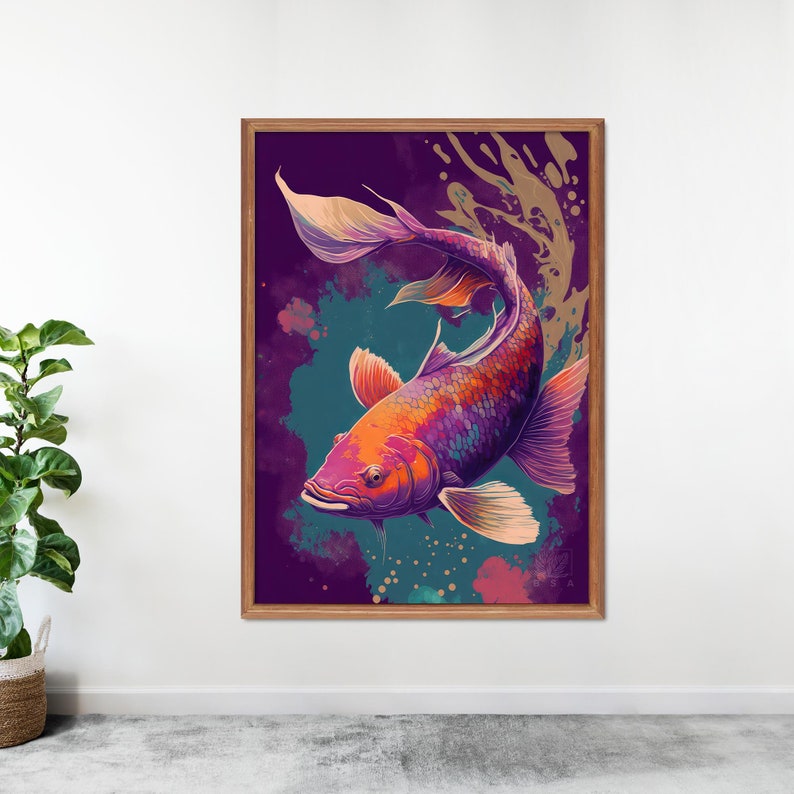 Japanese Koi Fish Art Print Japanese Artwork, Digital Download ...
