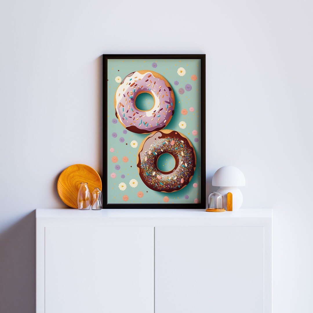 Modern Coffee Shop Decor | Bakery Donuts Poster | Digital Printable ...