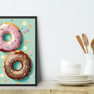 Modern Coffee Shop Decor | Bakery Donuts Poster | Digital Printable ...