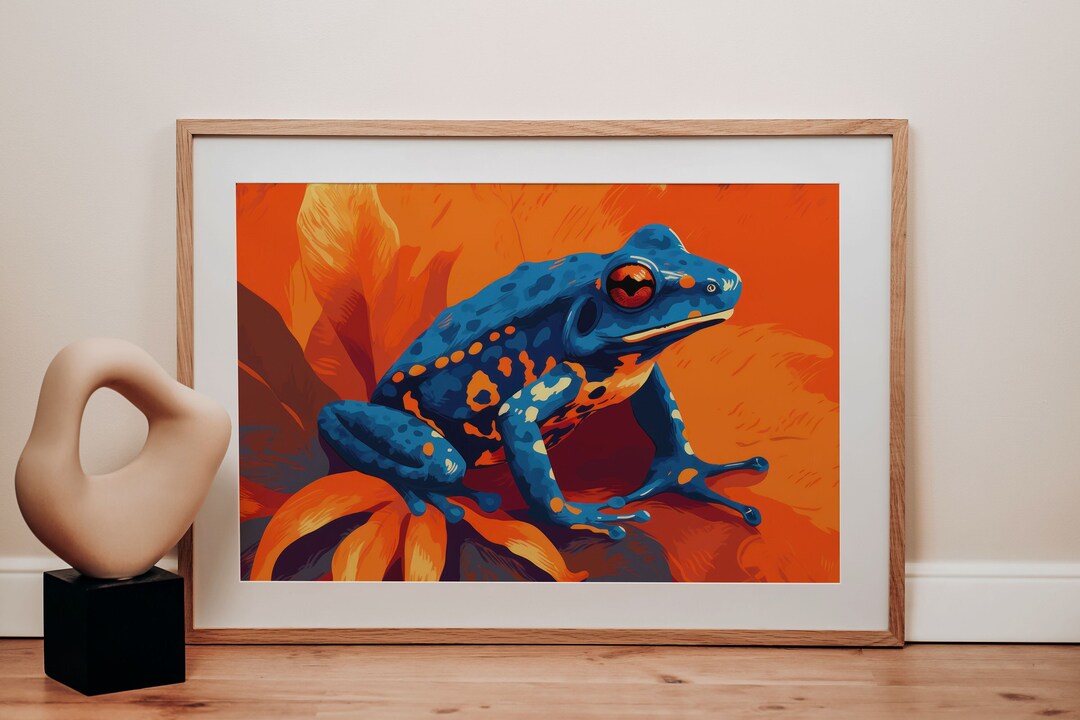 Poison Dart Frog Print, Jungle Illustration, Animal Wall Art, Safari ...