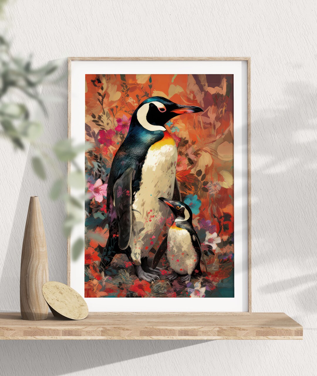 Cute Penguins Print, Bathroom Print, Penguin Painting, Funny Animals ...