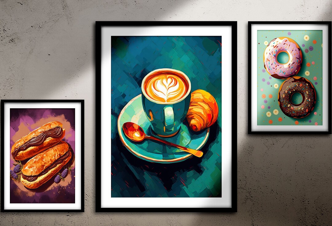 Italian Cafe Print Bundle, Coffee Shop Prints, French Food Art, Coffee ...