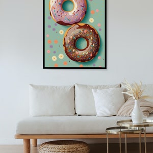 Modern Coffee Shop Decor | Bakery Donuts Poster | Digital Printable ...