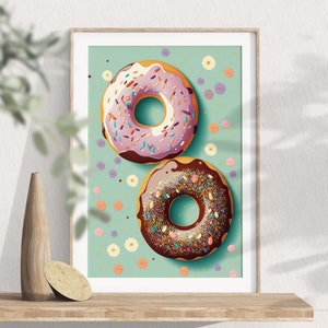 Modern Coffee Shop Decor | Bakery Donuts Poster | Digital Printable ...