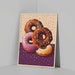 Doughnut Bakery Poster, Food Print, Vintage Kitchen Decor, Food ...