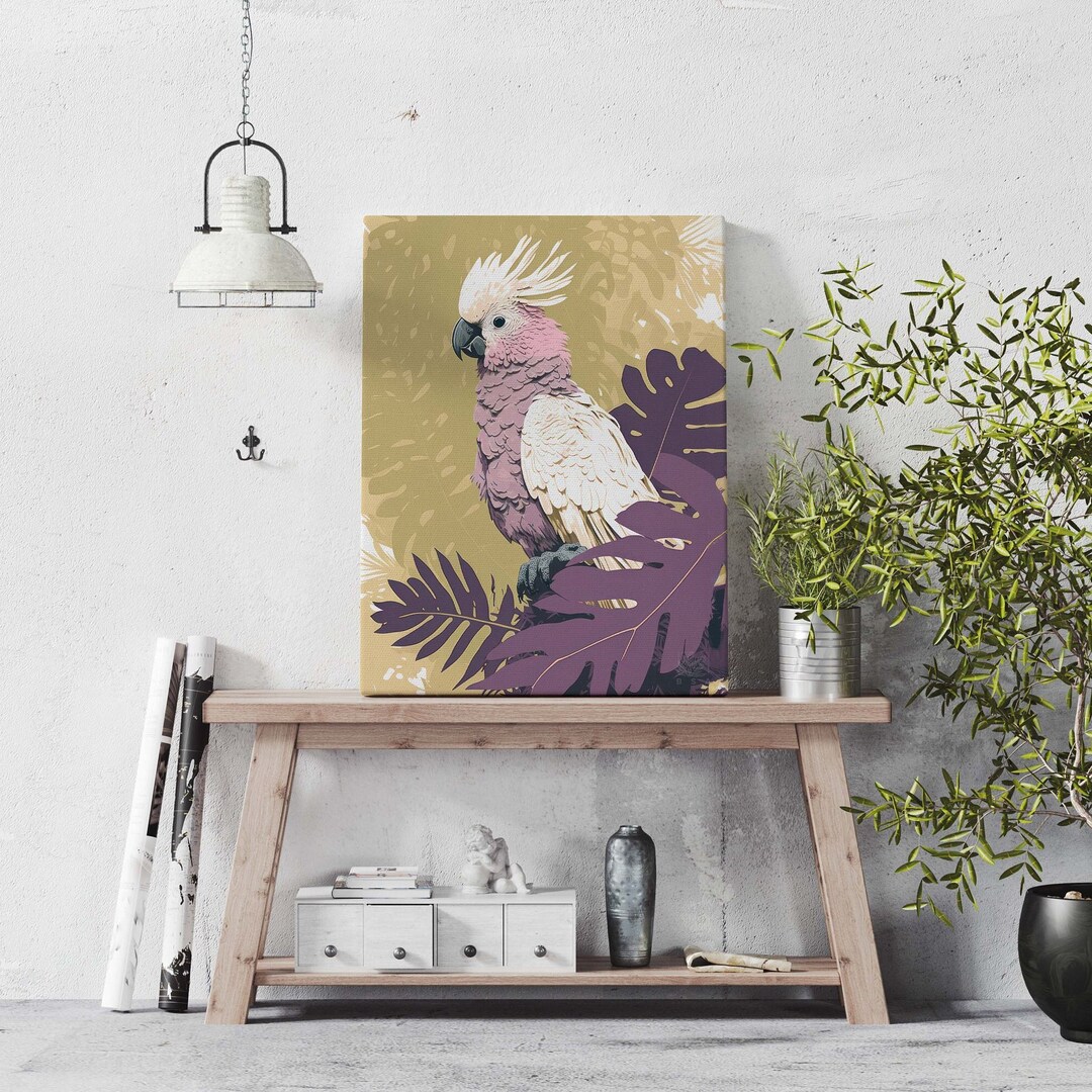 Tropical Cockatoo Bird Poster Print | Cockatiel Wall Art | Modern Chic ...