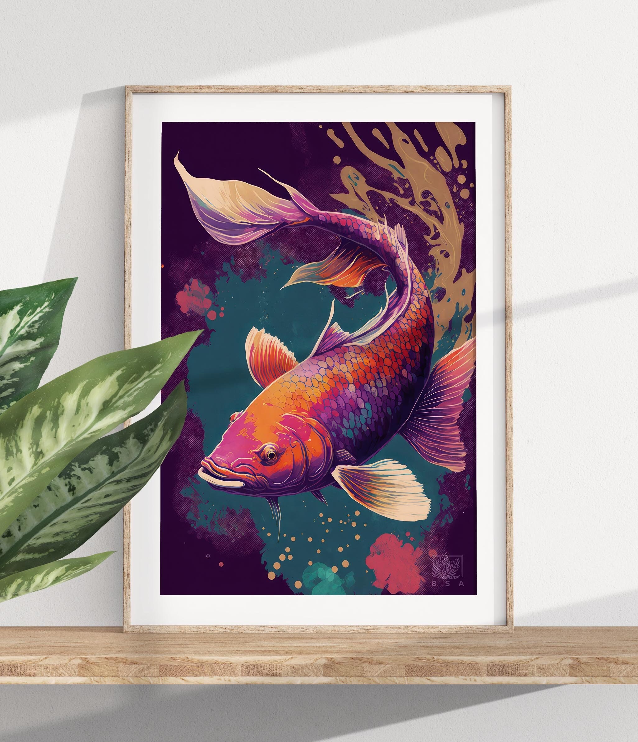 Japanese Koi Fish Art Print Japanese Artwork, Digital Download ...