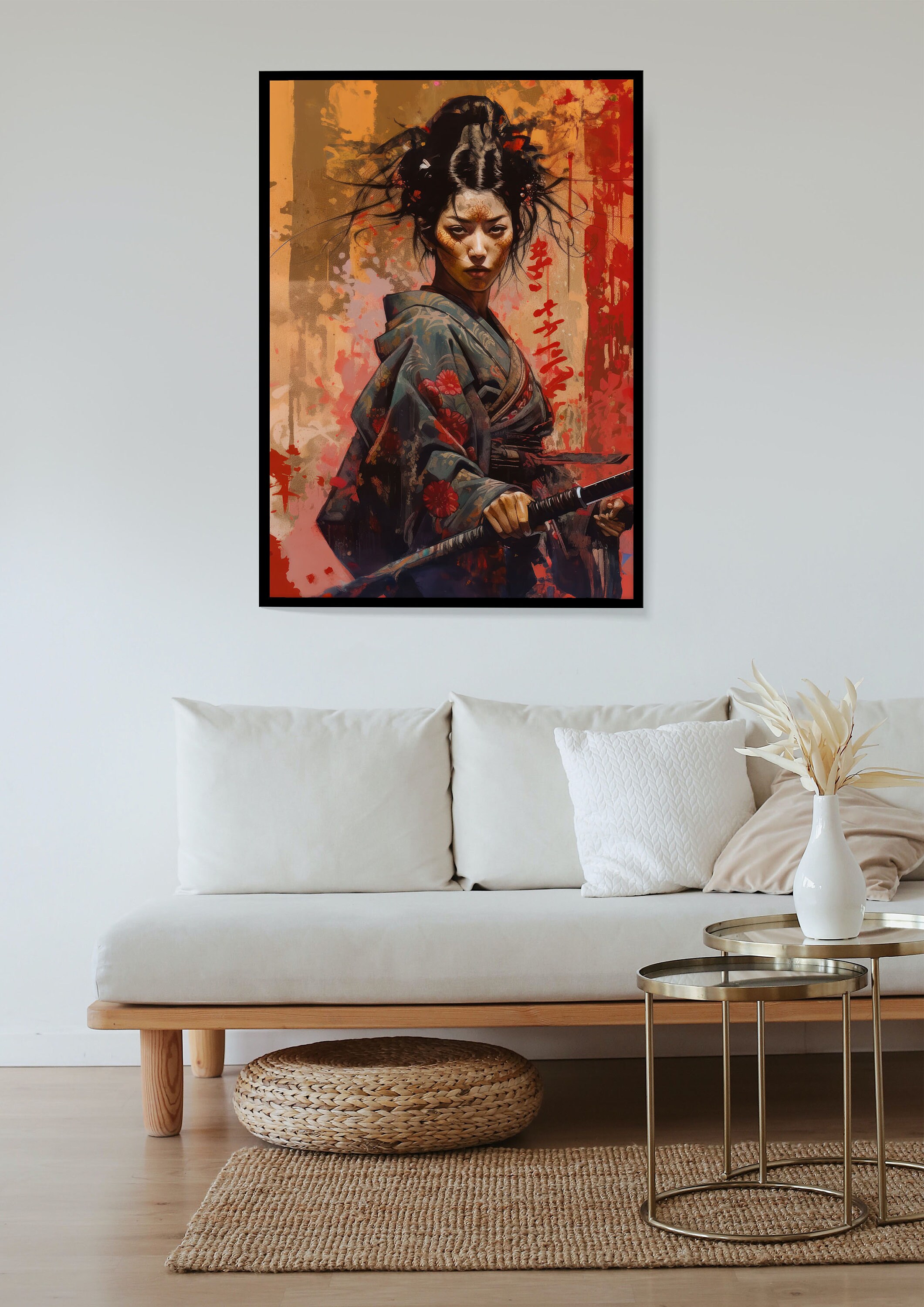 Japanese Samurai Princess Japanese Poster Art Oriental - Etsy