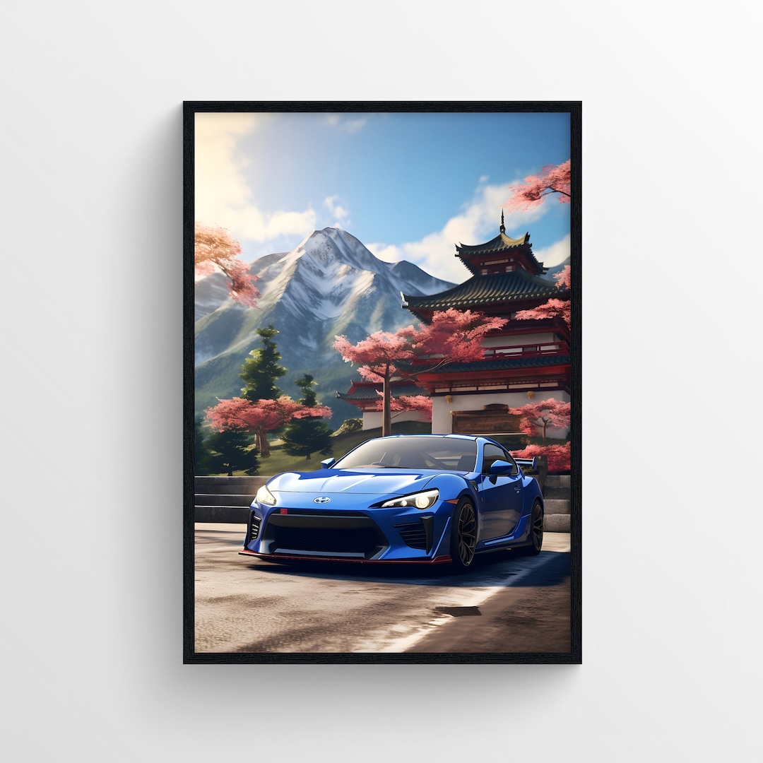 Subaru BRZ Mountain Japan, Car Art Print Framed / Unframed / Canvas ...