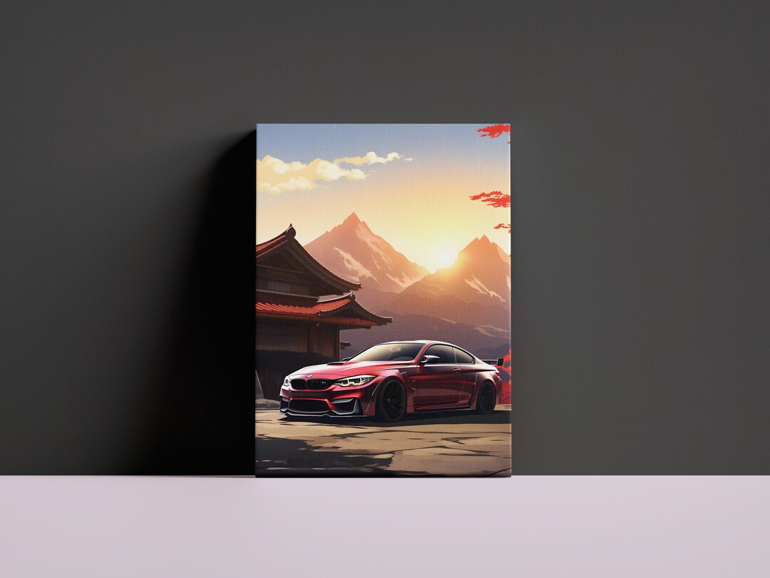 BMW M3 Mountain Japan, Car Art Print Framed / Unframed / Canvas, Home ...