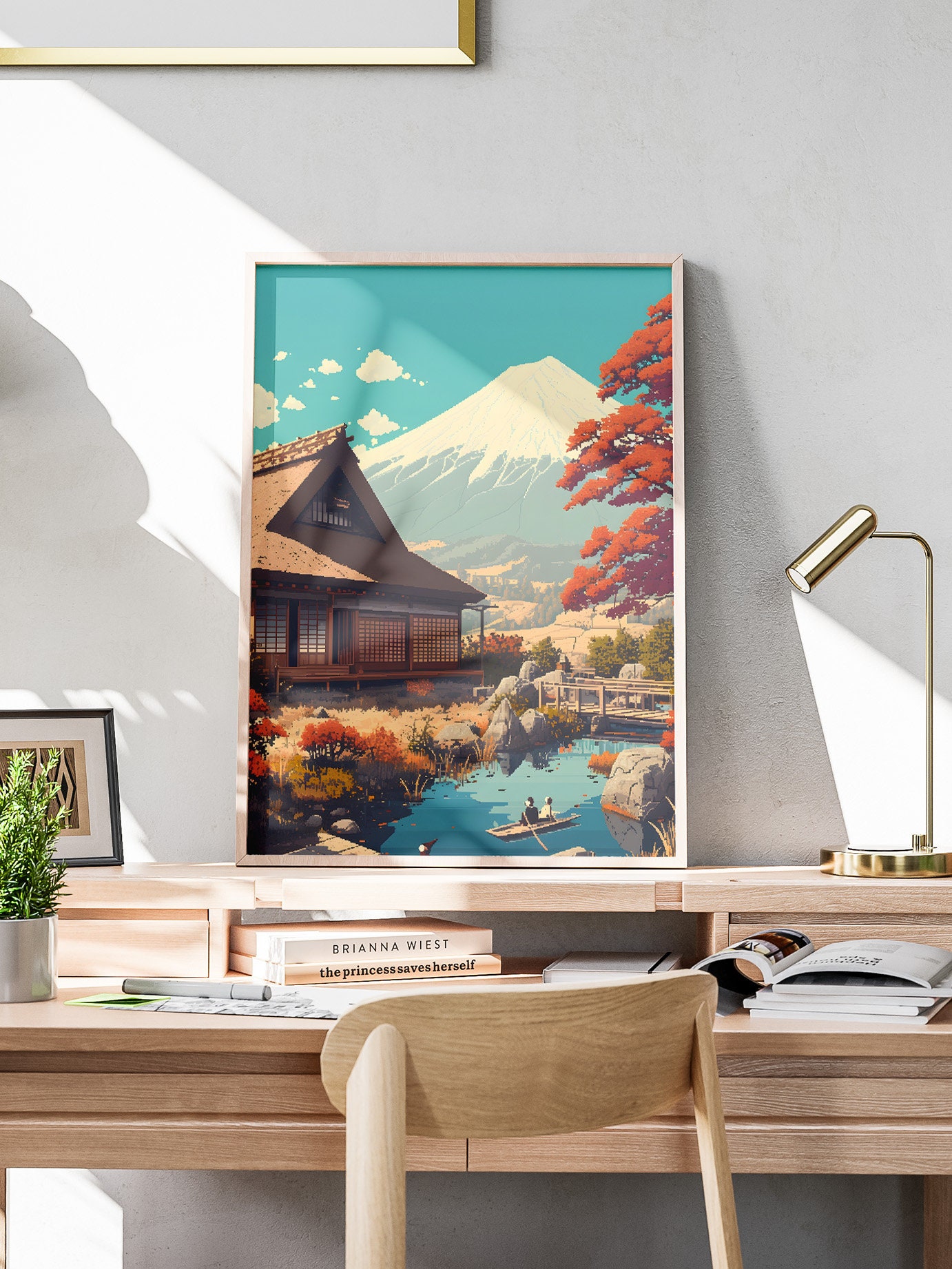 Pixel Art Traditional Japanese Village House, Art Digital Instant ...