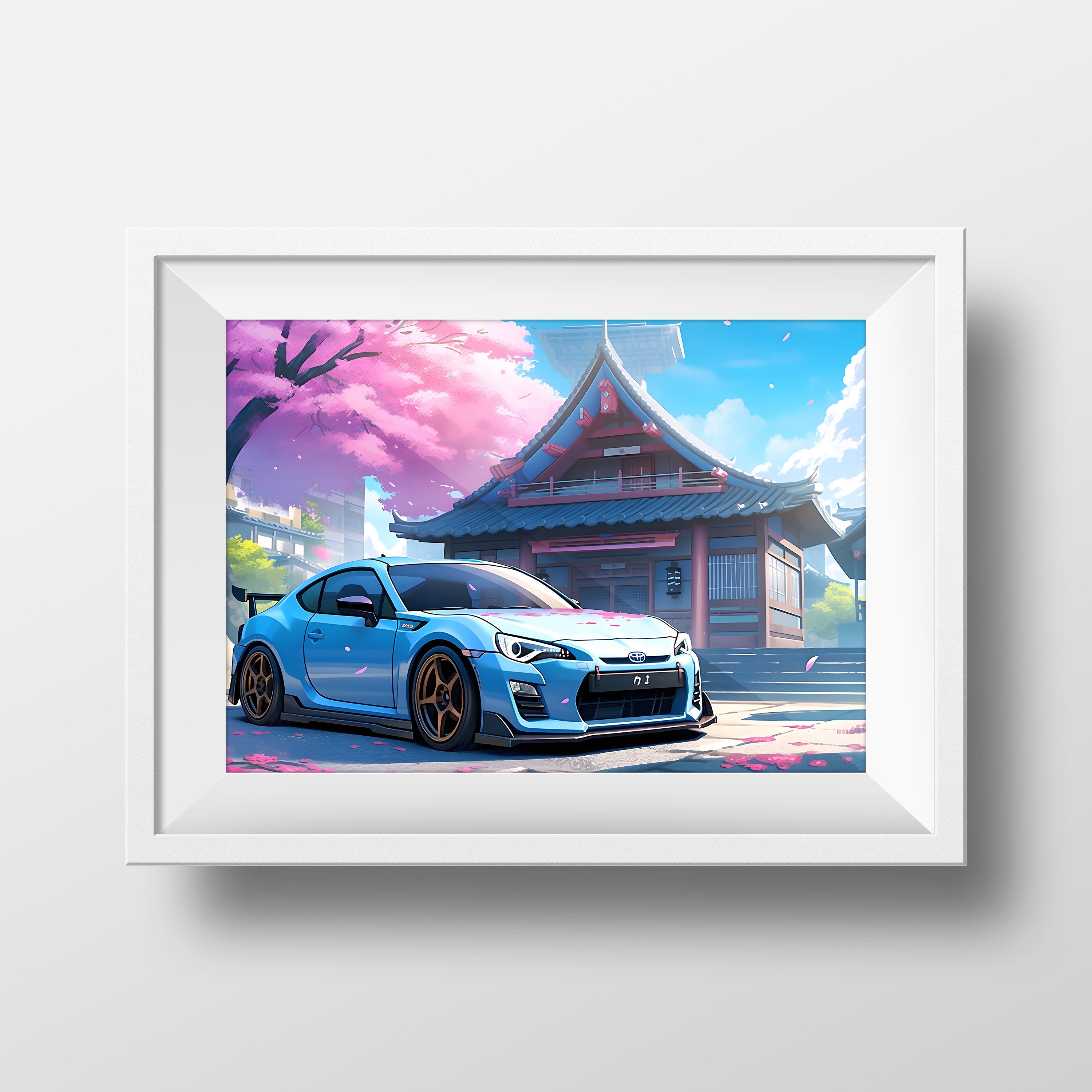 Artistic Subaru BRZ Japan, Digital Car Art Instant Download Printable ...