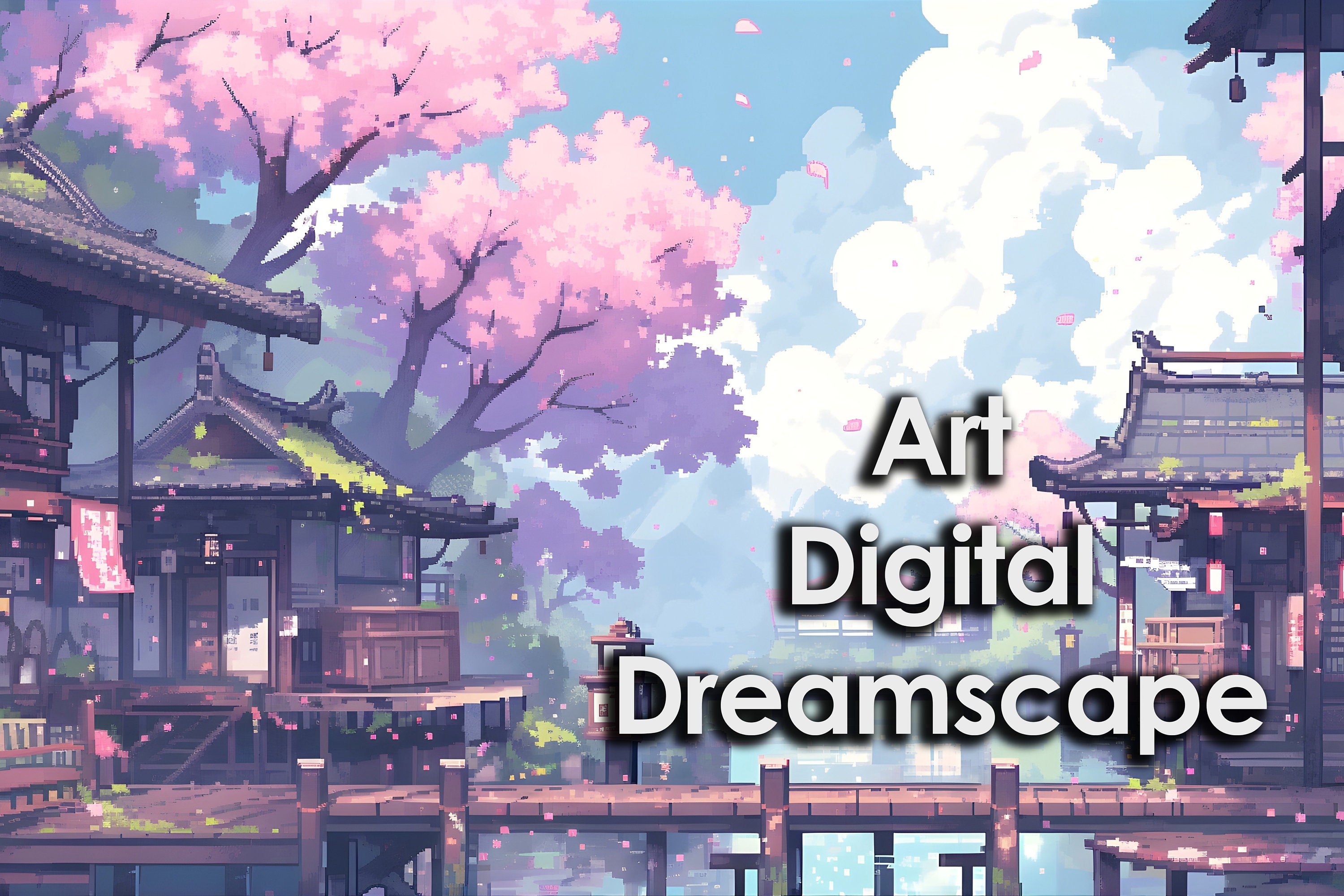 Traditional Japanese House Pixel Art, Digital Car Art Instant Download ...