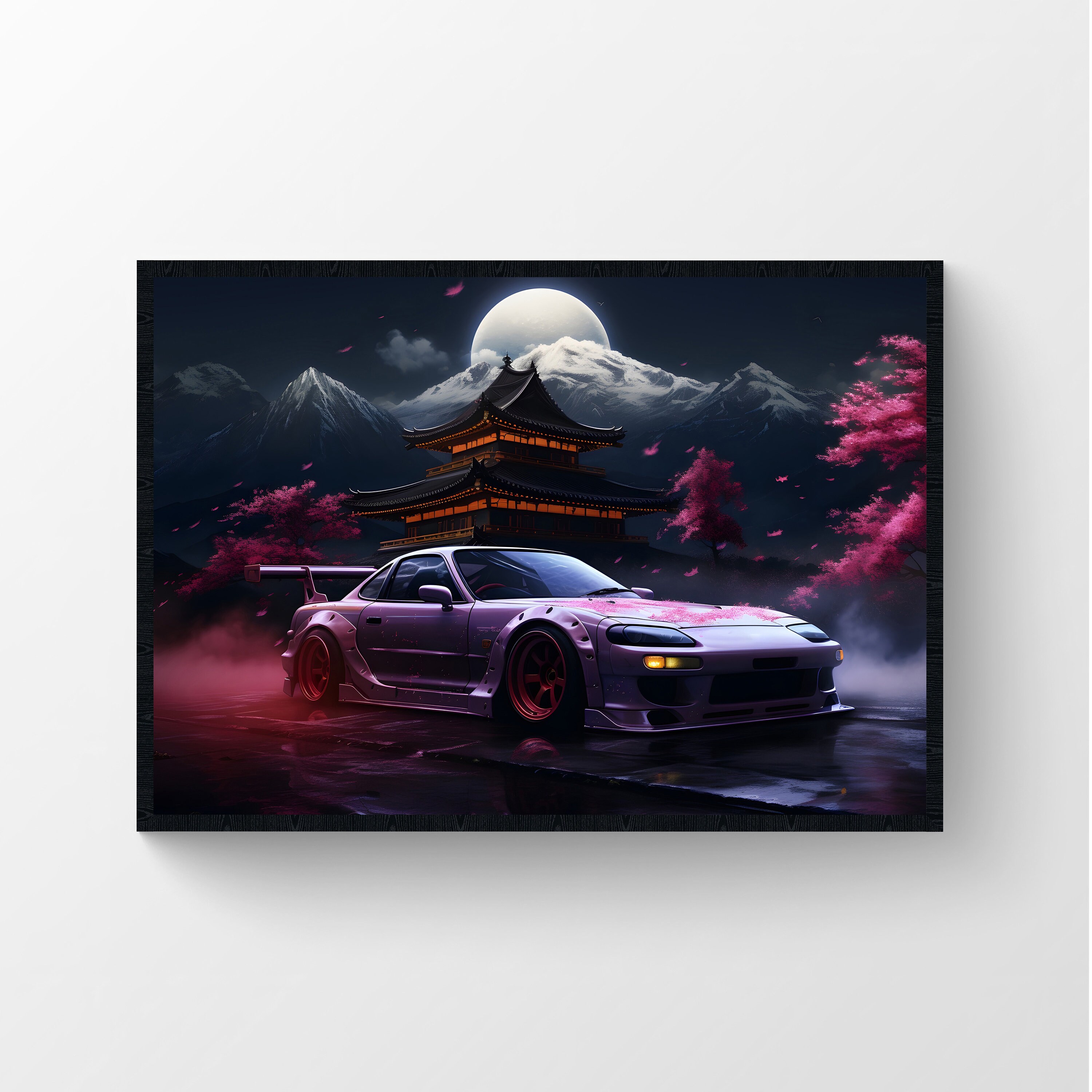 Mazda RX7 Traditional Japanese Tower, Digital Car Art Instant Download ...