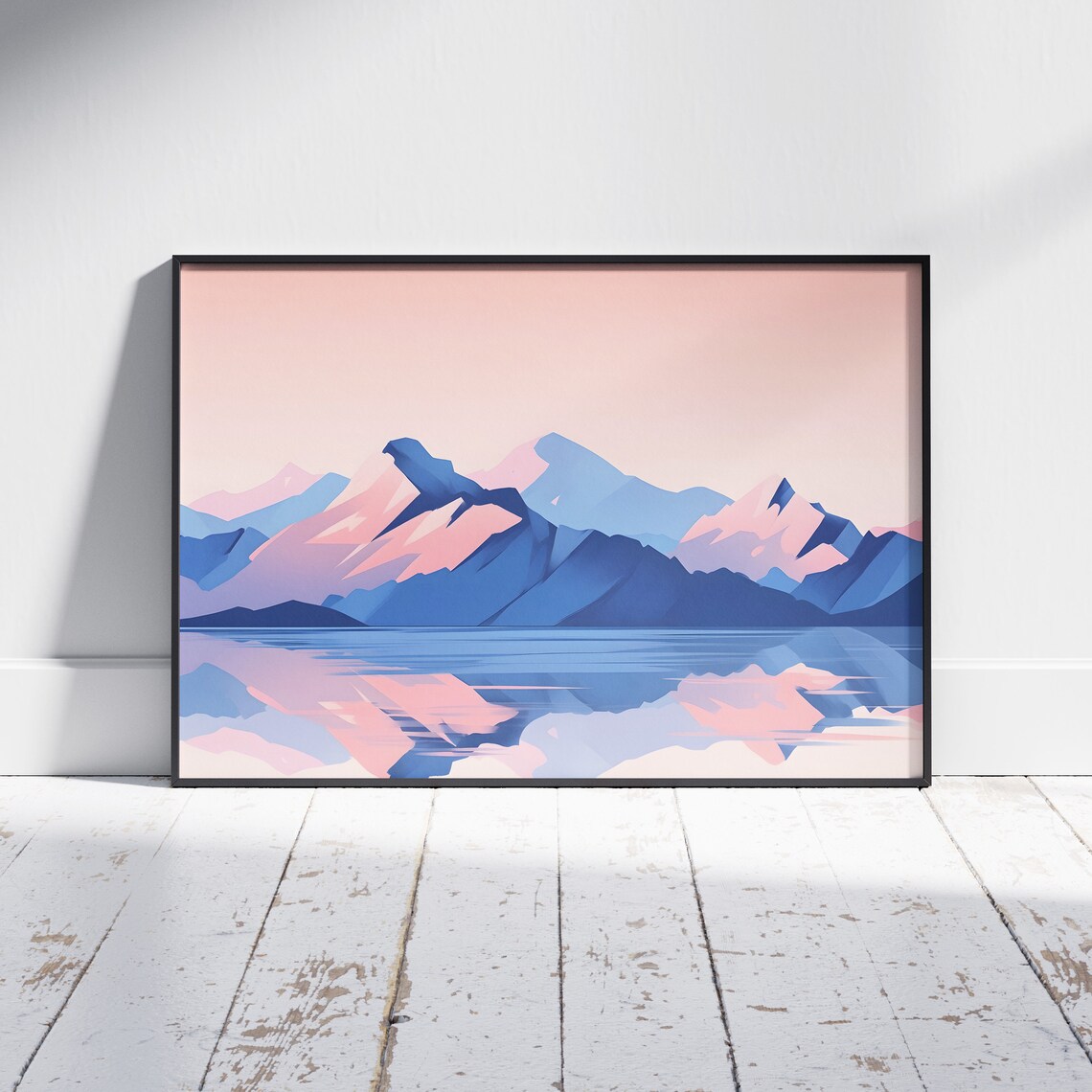 Mountain Clean Minimalistic Vector Art, Instant Download, Horizontal ...