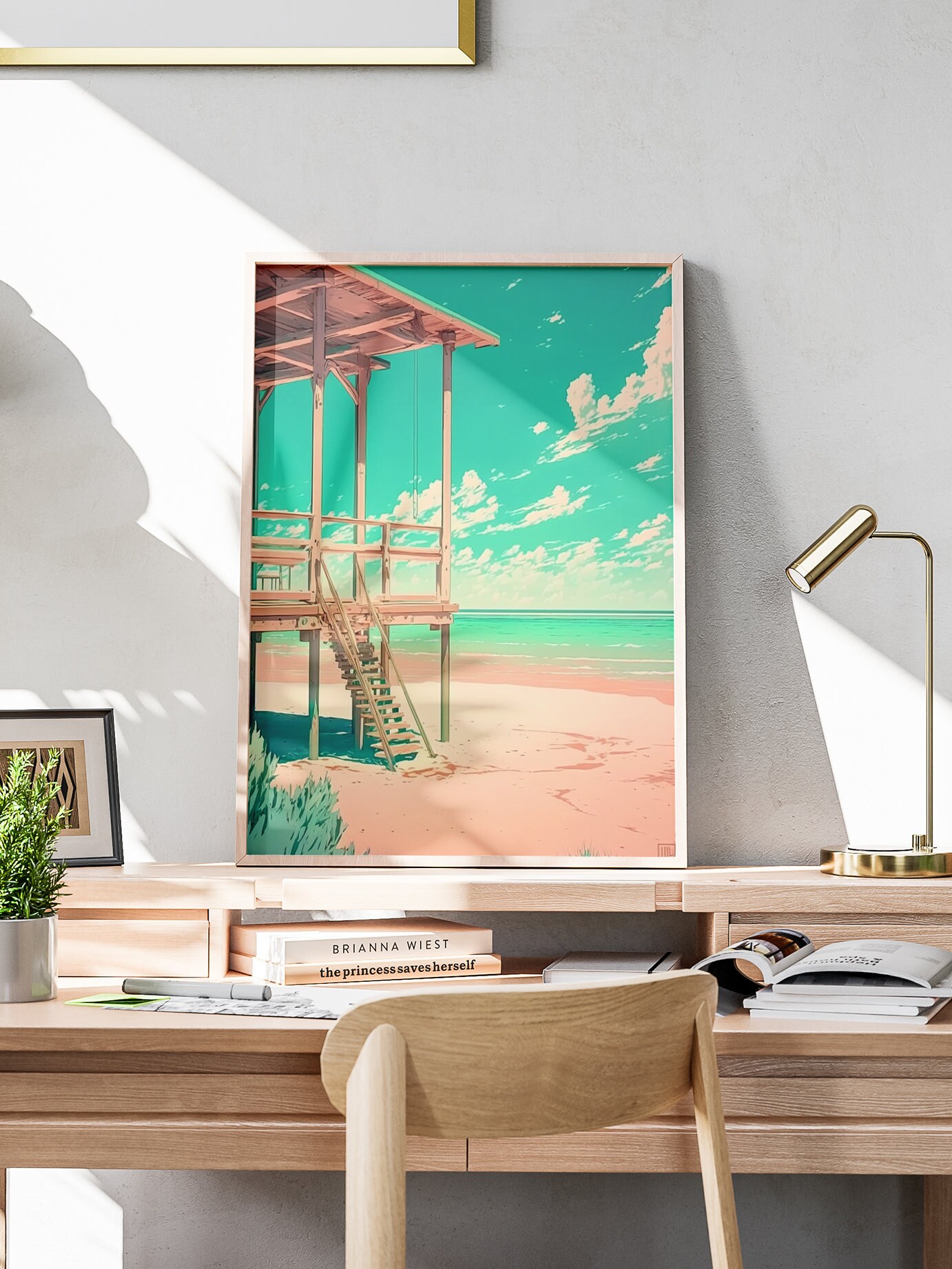 Anime Vivid Colour Art Instant Download ,wooden Porch Emerald Beach ...