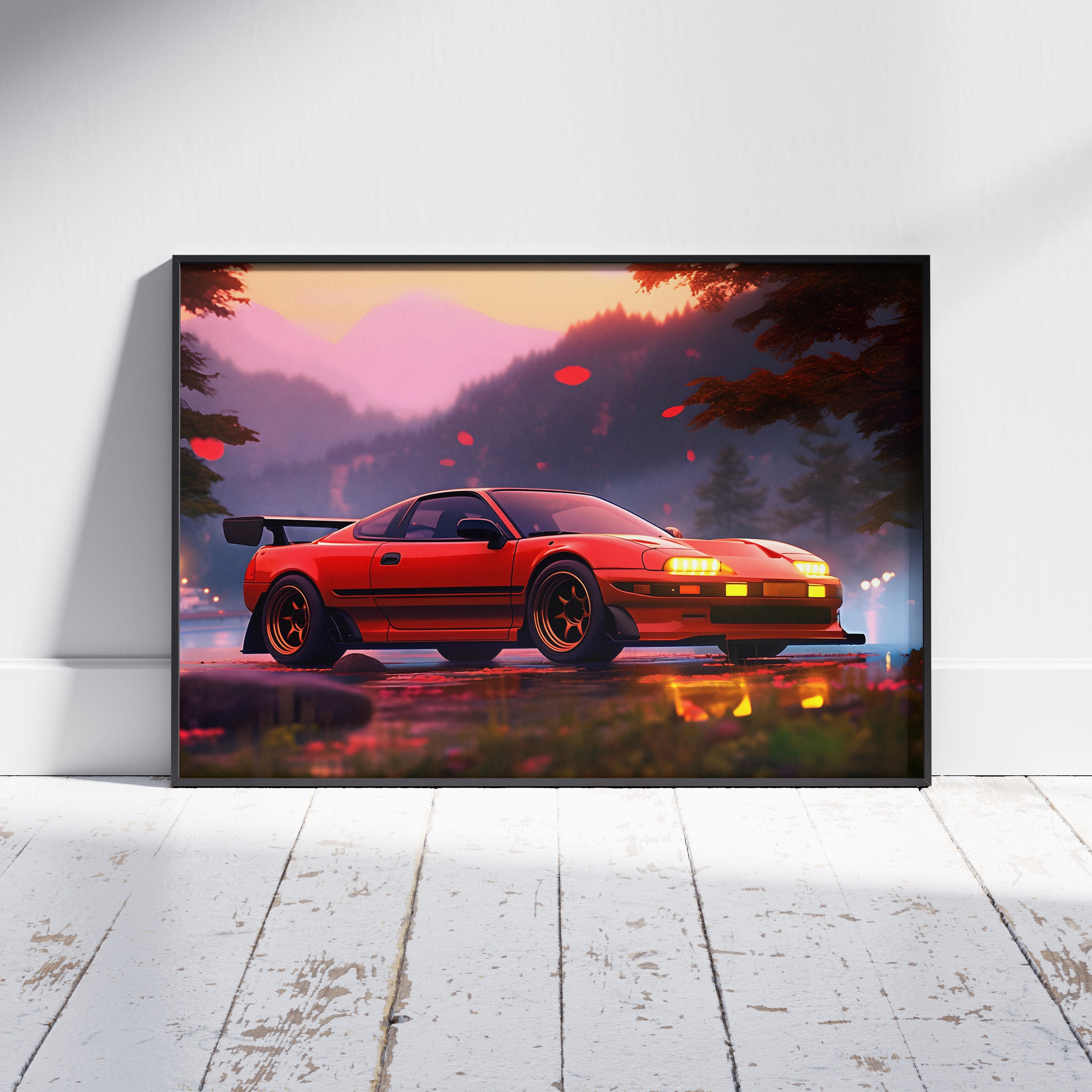 Toyota MR2 Red Japanese Digital Car Art Instant Download - Etsy