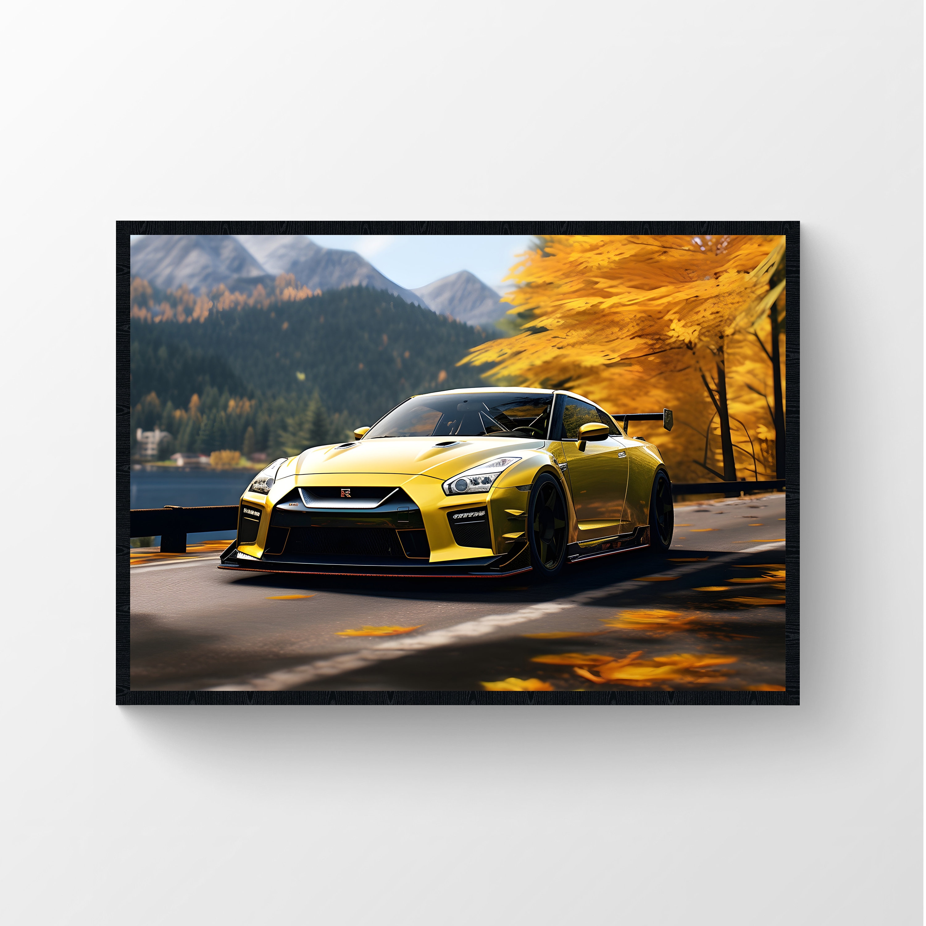 Nissan GTR R35 Nismo Yellow Digital Car Art Instant Download - Etsy