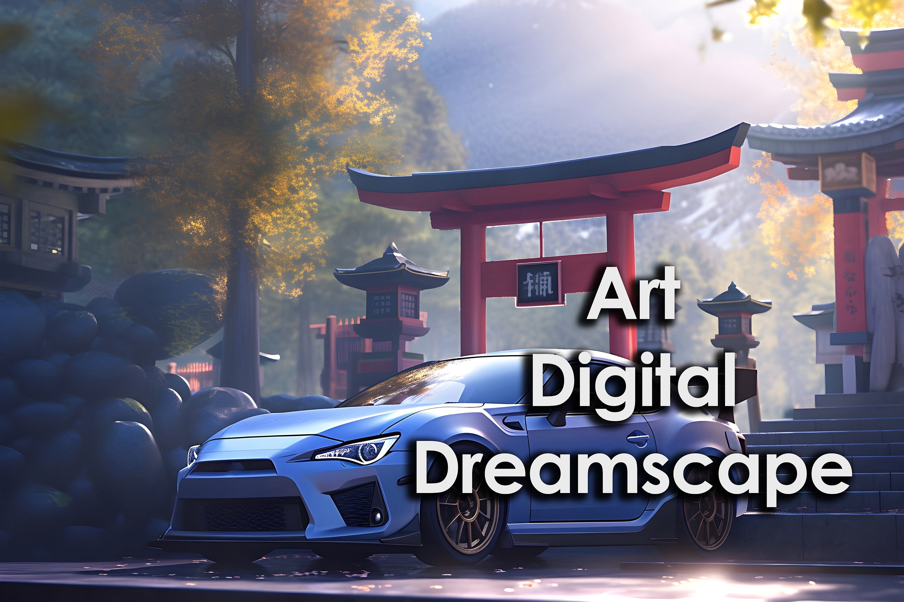 Artistic Subaru BRZ Sakura Japan, Digital Car Art Instant Download ...
