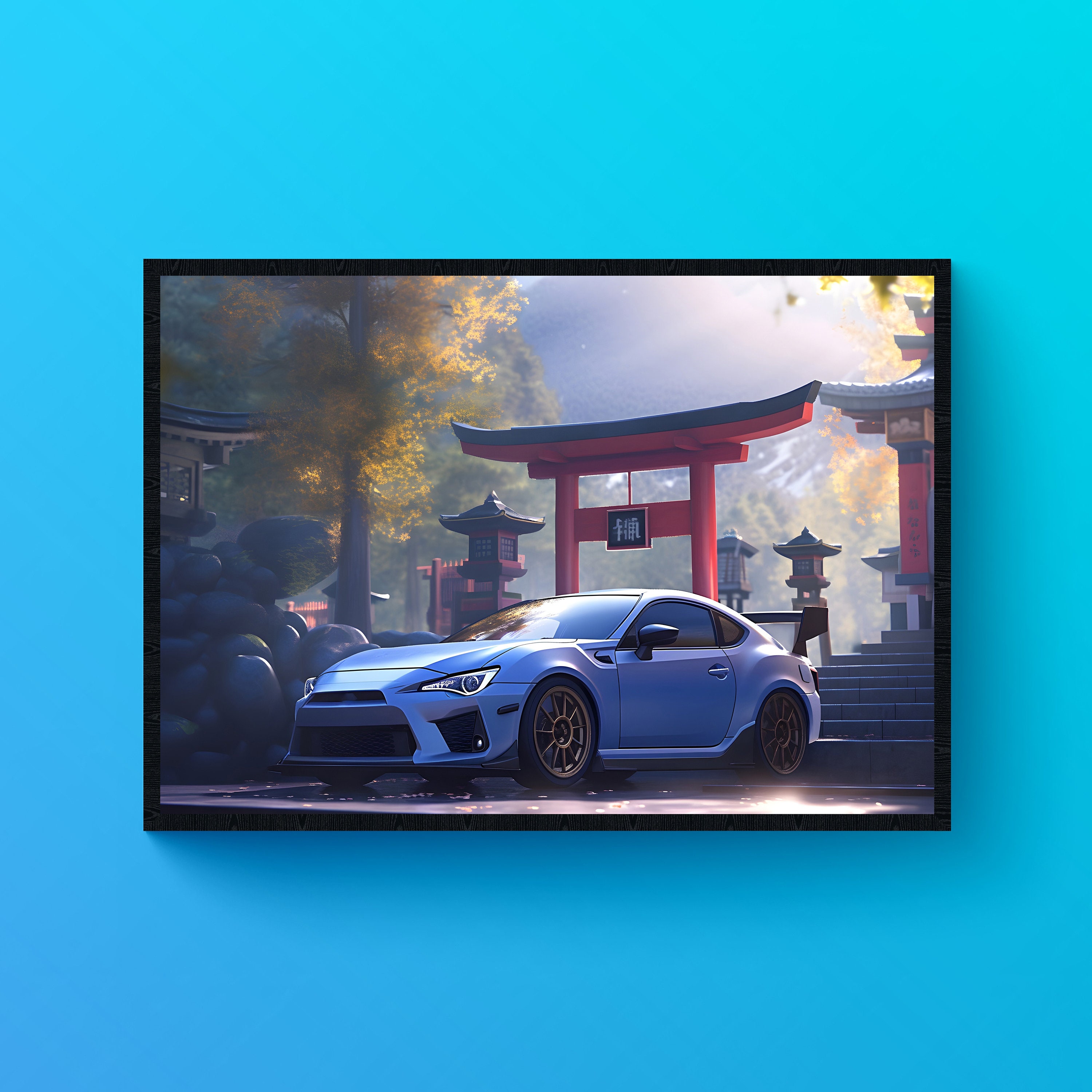 Artistic Subaru BRZ Sakura Japan, Digital Car Art Instant Download ...