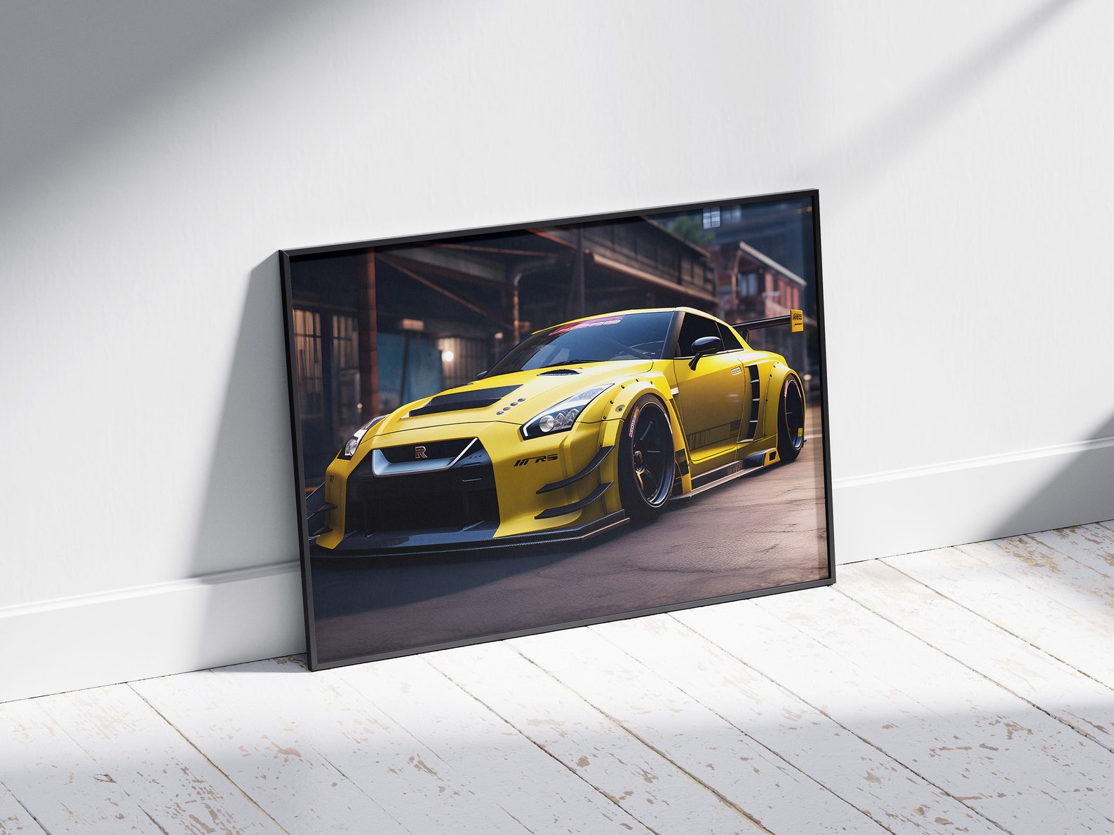 Nissan GTR R35 Nismo Yellow, Digital Car Art Instant Download Printable ...