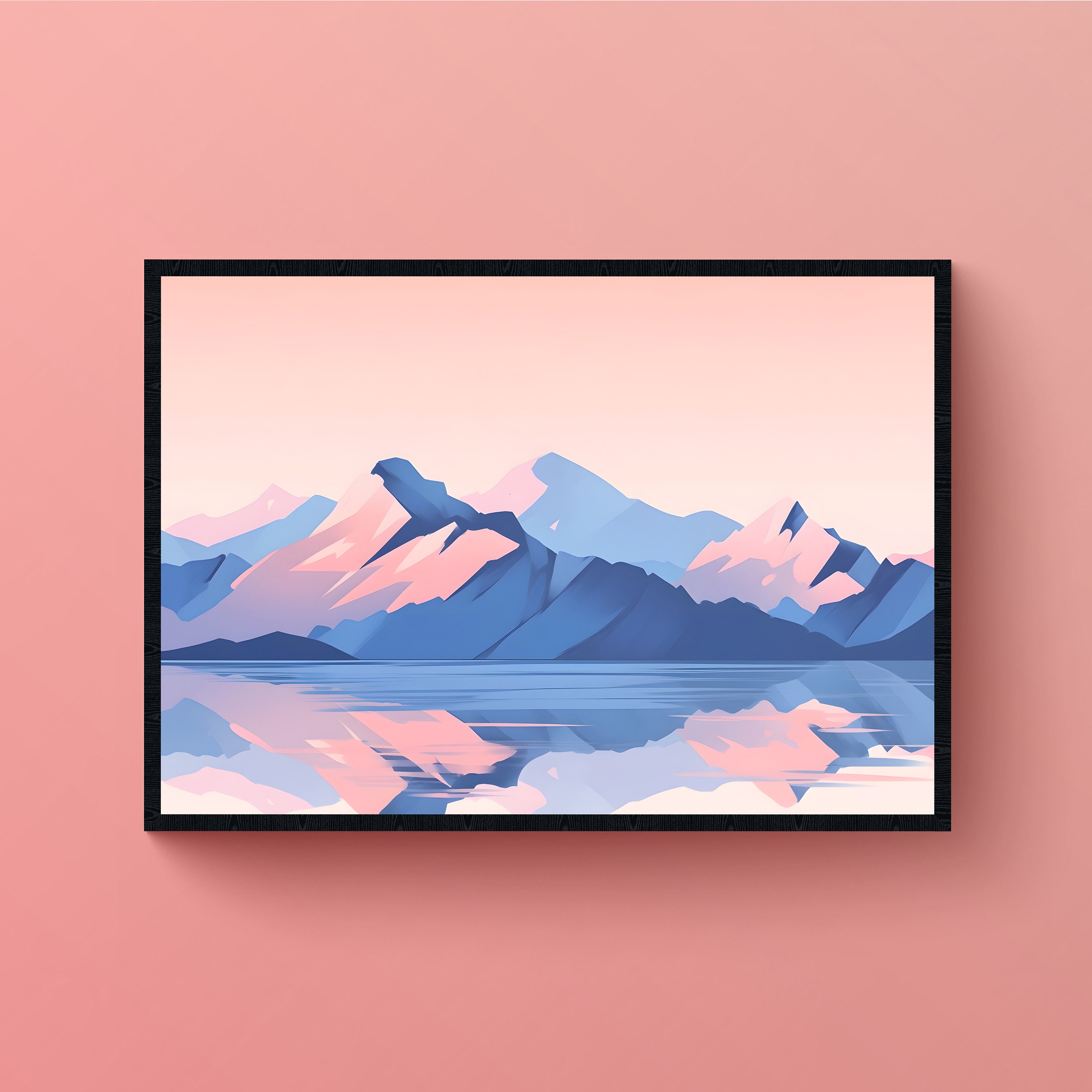 Mountain Clean Minimalistic Vector Art, Instant Download, Horizontal ...