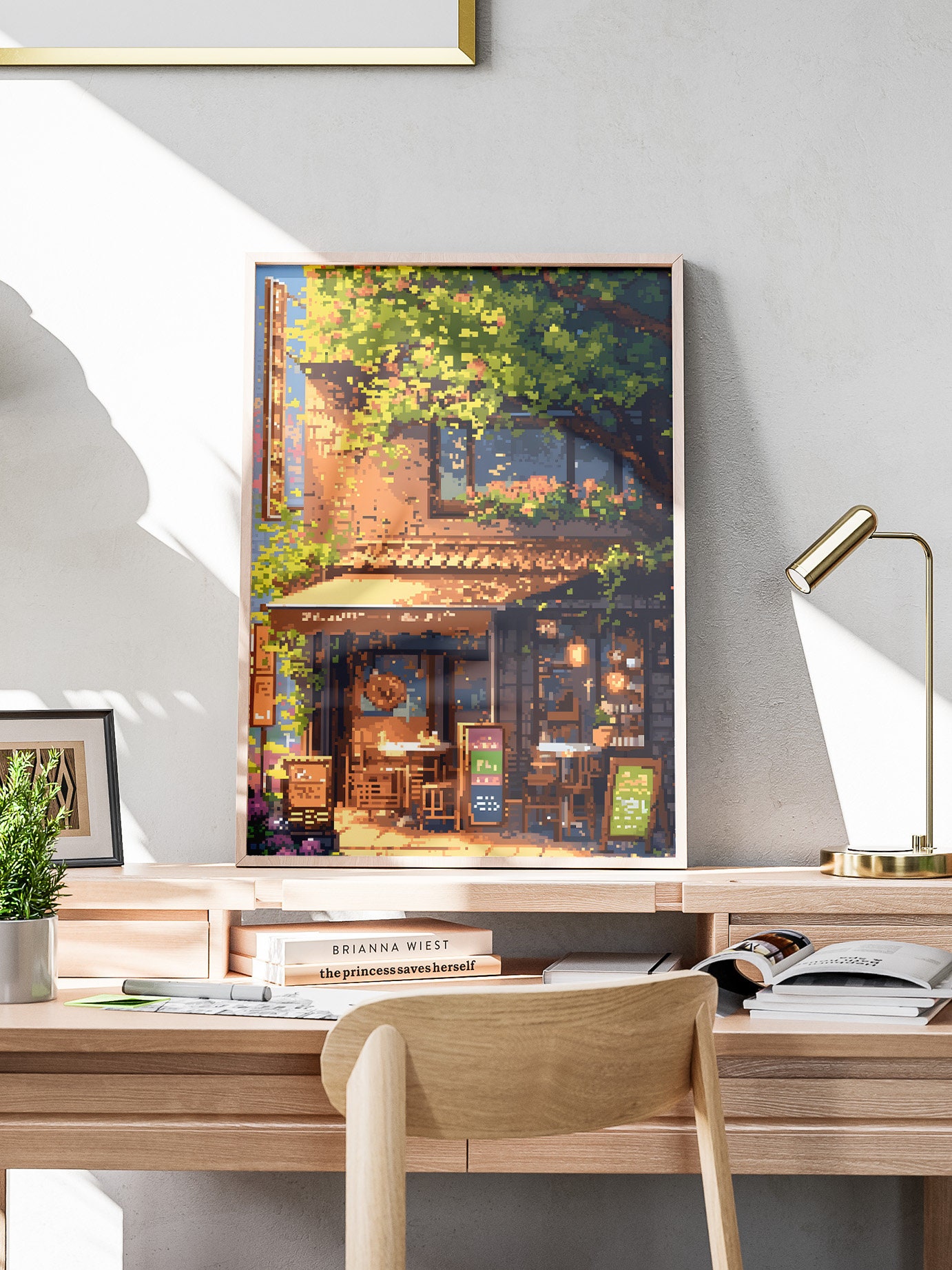 Pixel Art Cosy Corner Cafe House City, Art Digital Instant Download ...