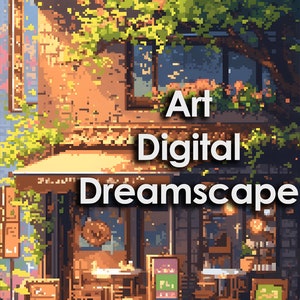 Pixel Art Cosy Corner Cafe House City, Art Digital Instant Download ...