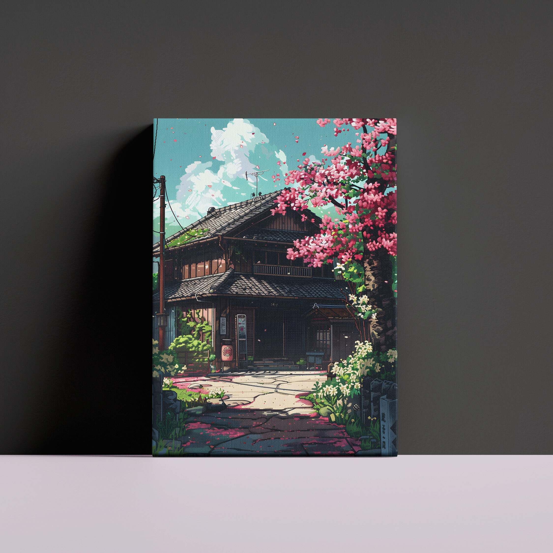 Pixel Art Japan Traditional Old Shop, Art Digital Instant Download ...
