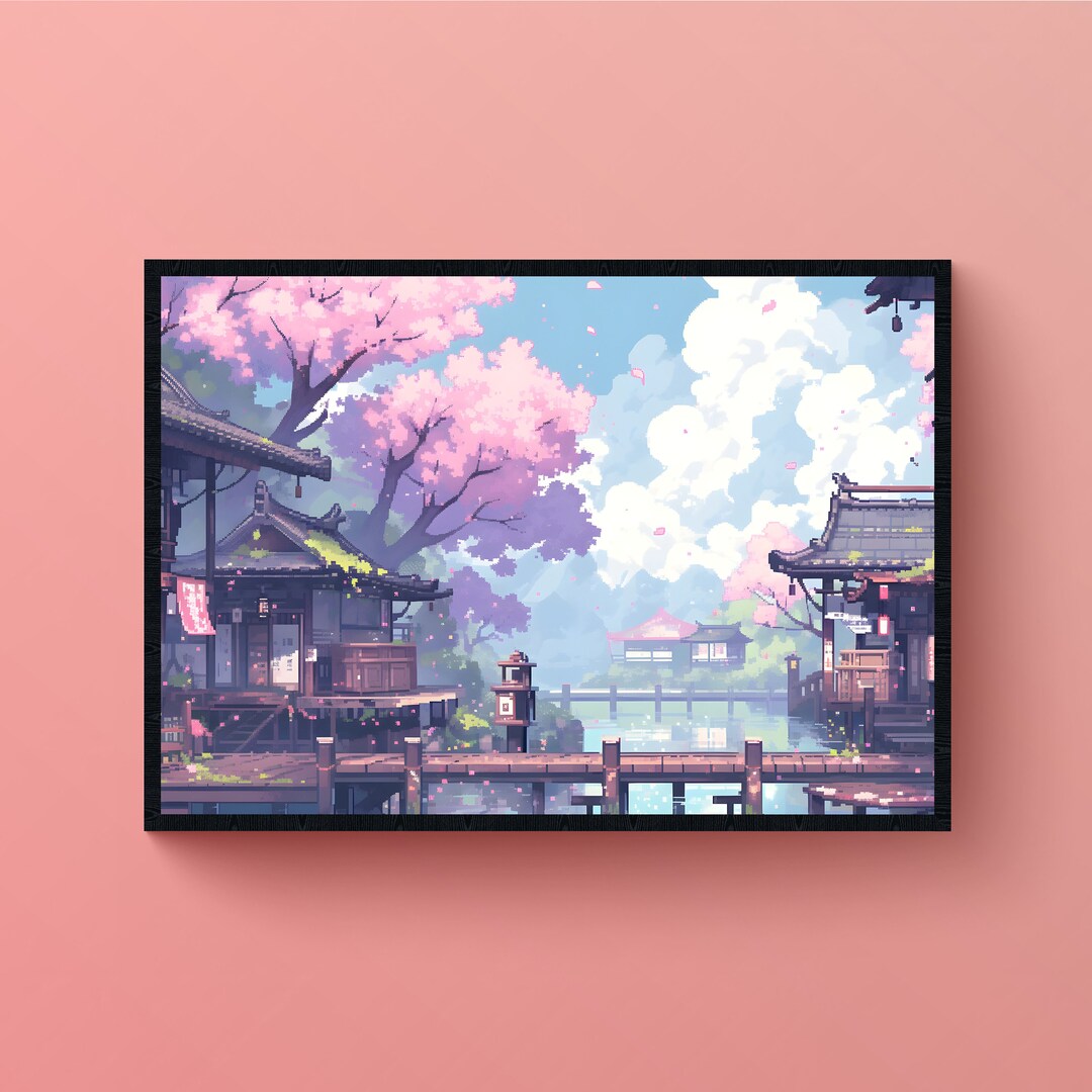 Traditional Japanese House Pixel Art, Digital Car Art Instant Download ...