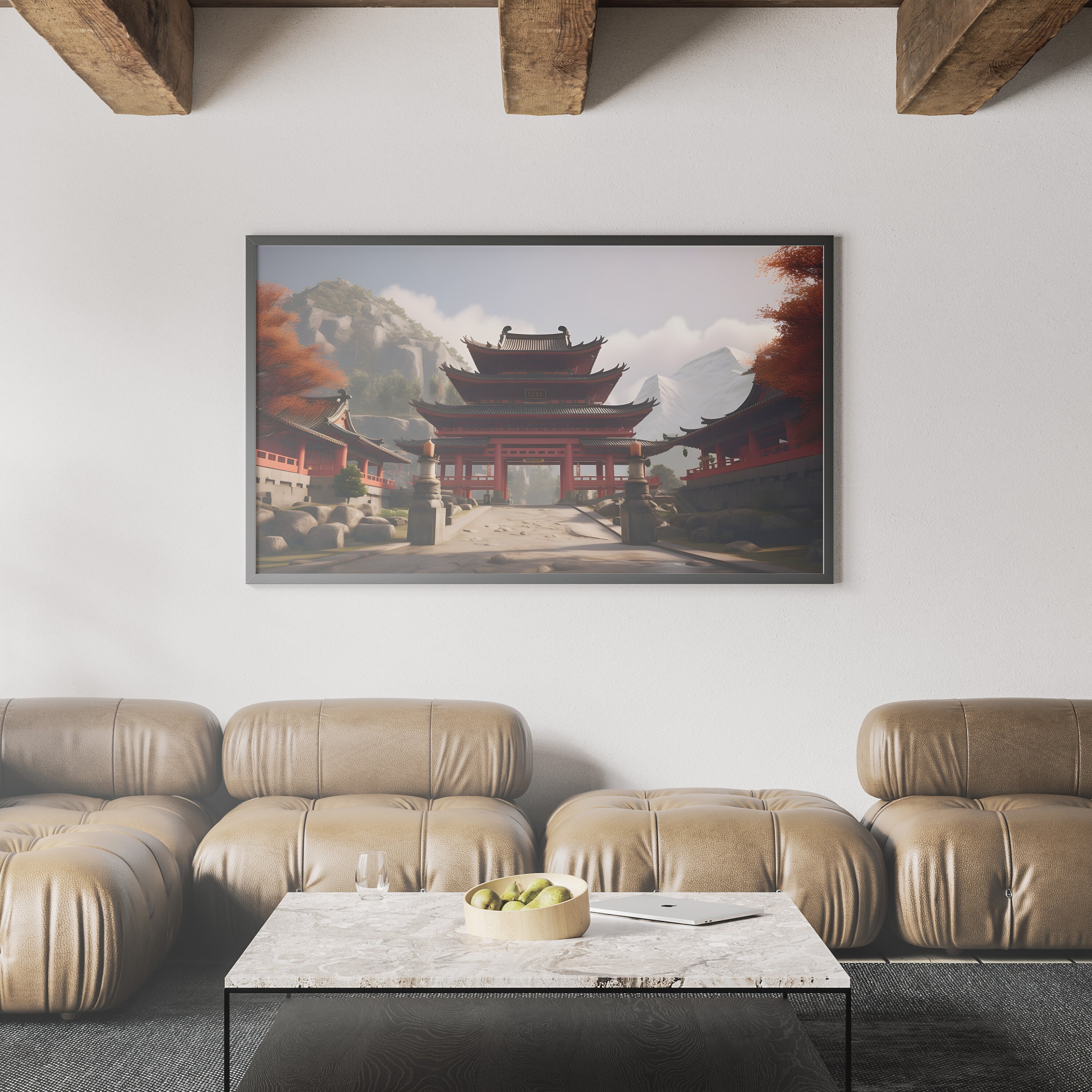 Traditional Japanese Torii Gate Shrine, Digital Art Instant Download ...