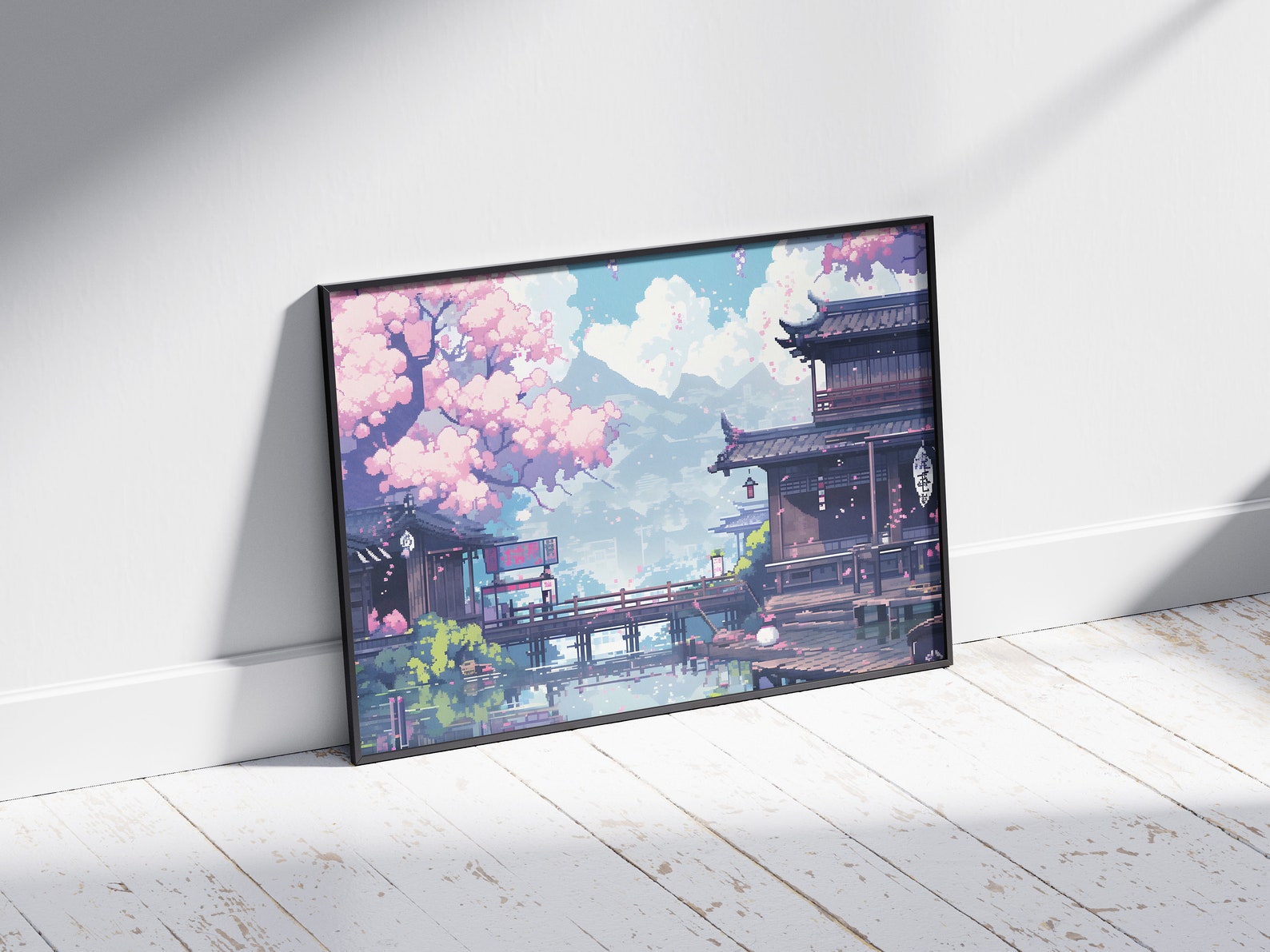 Traditional Japanese House Pixel Art, Digital Car Art Instant Download ...