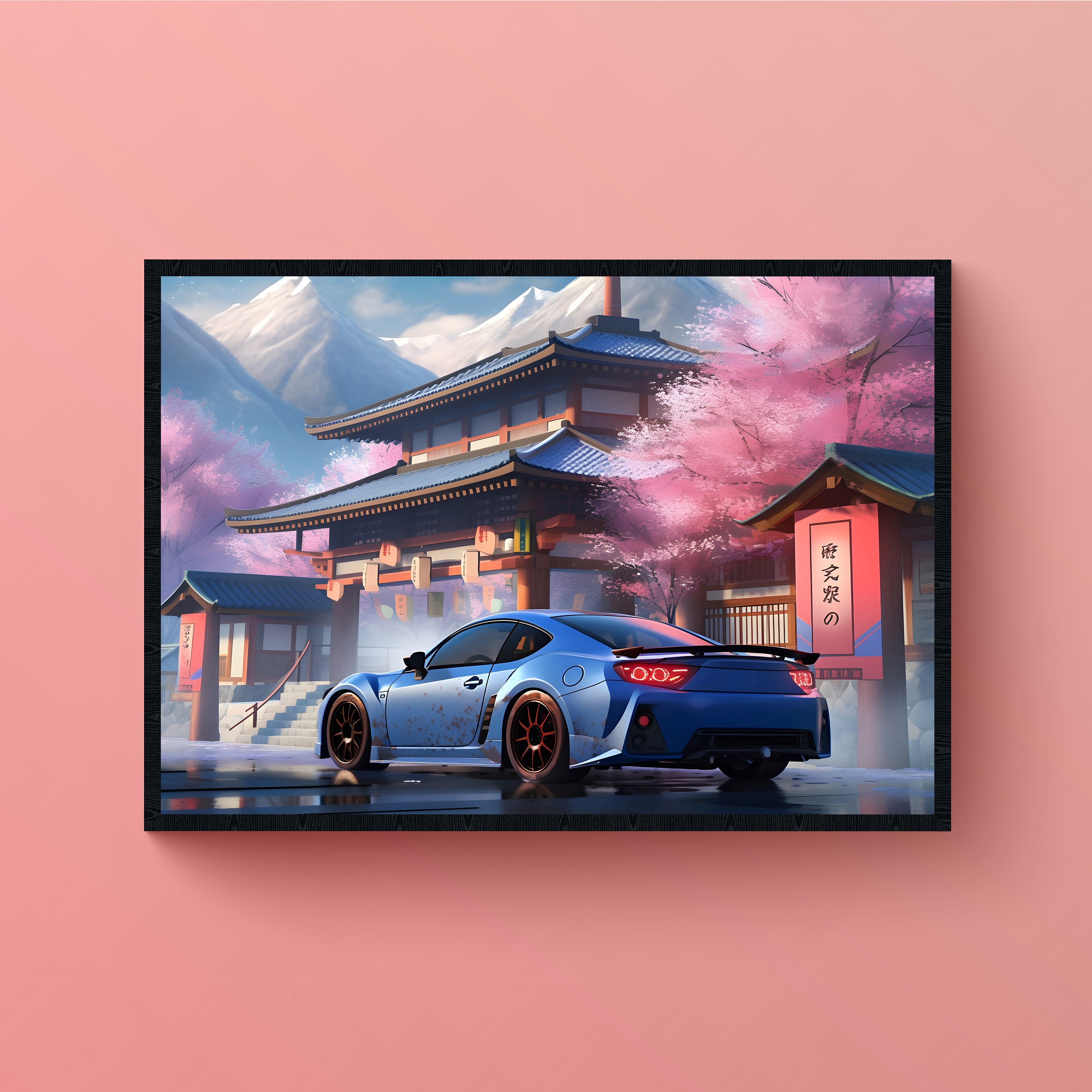 Artistic Subaru BRZ Sakura Japan Digital Car Art Instant - Etsy