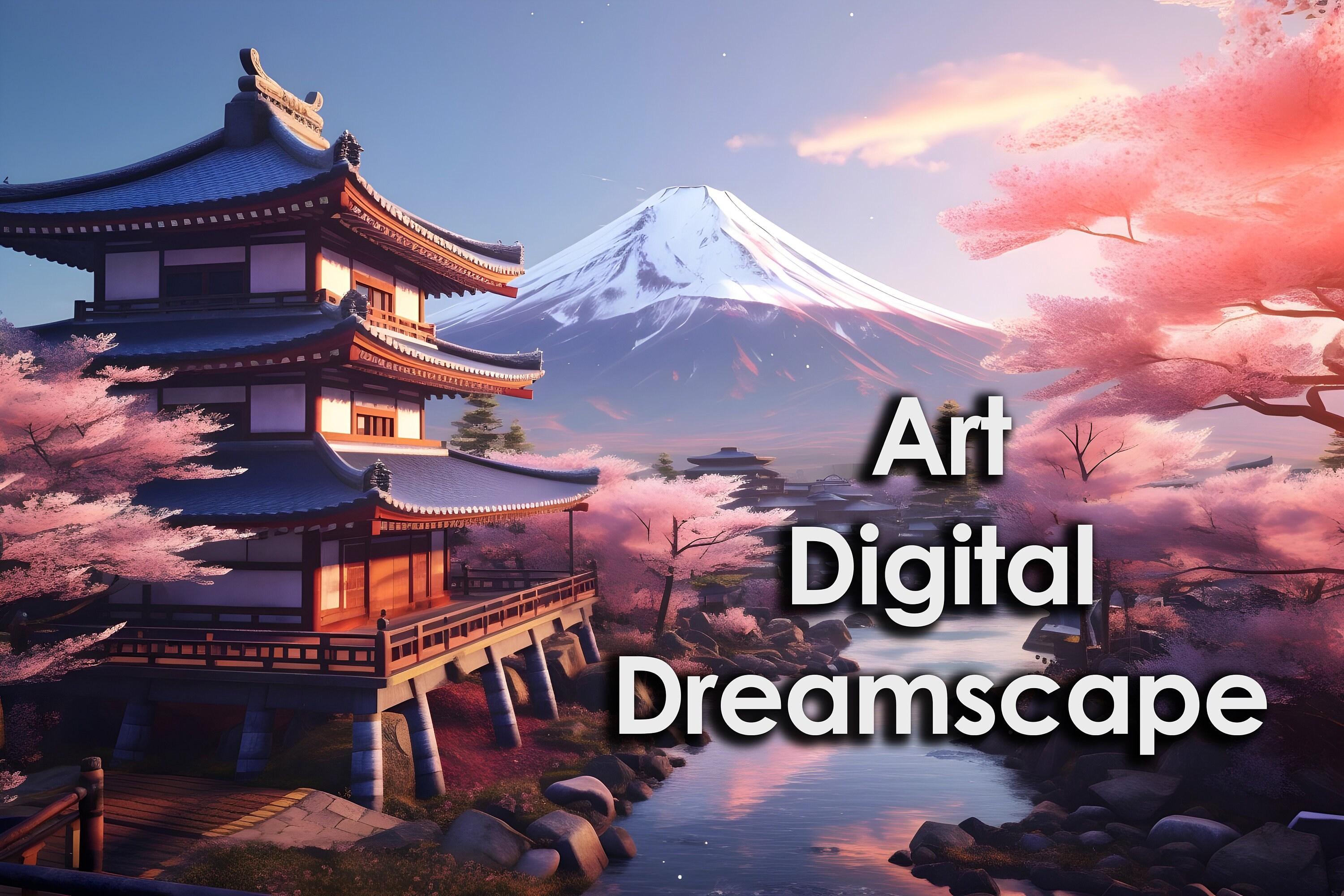 Traditional Japanese Tower, Art Print Framed / Unframed / Canvas, Home ...