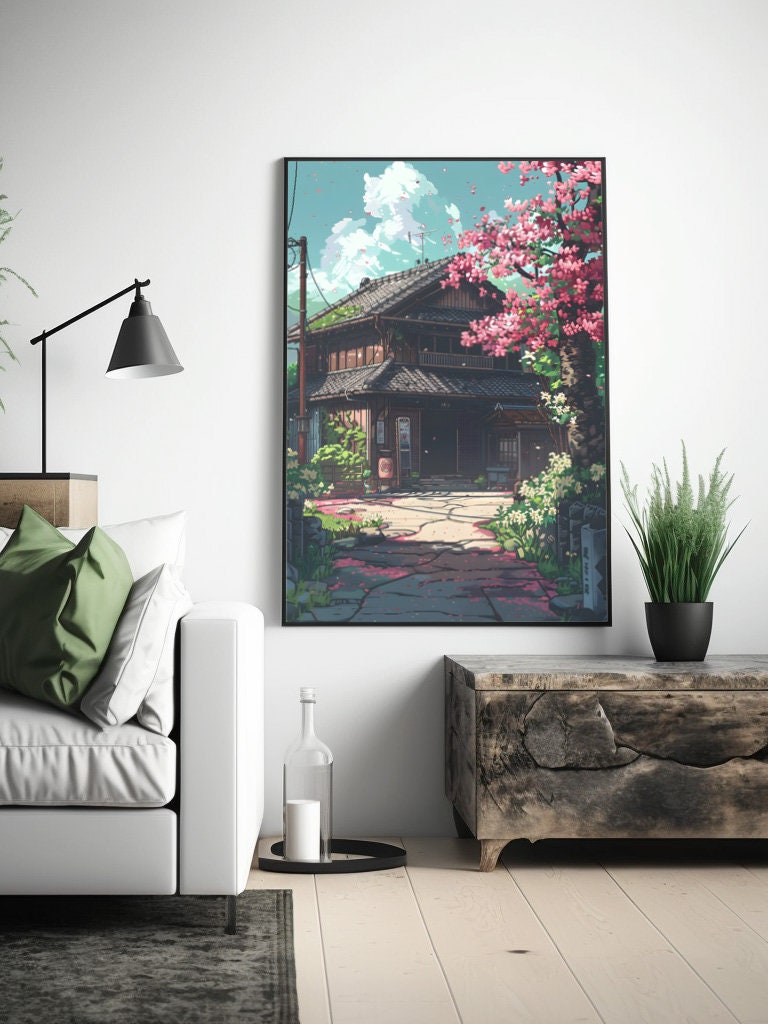 Pixel Art Japan Traditional Old Shop, Art Digital Instant Download ...