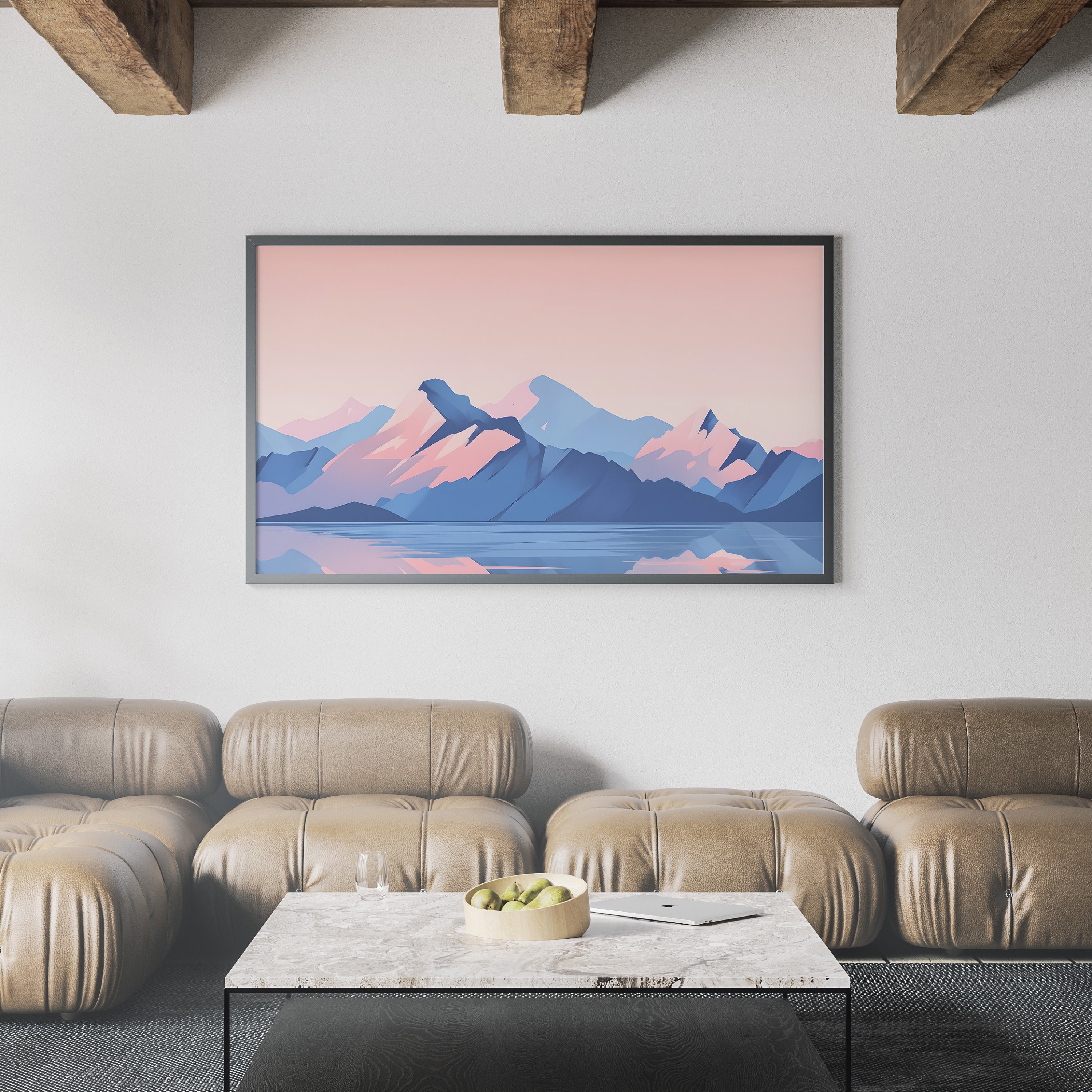 Mountain Clean Minimalistic Vector Art, Instant Download, Horizontal ...