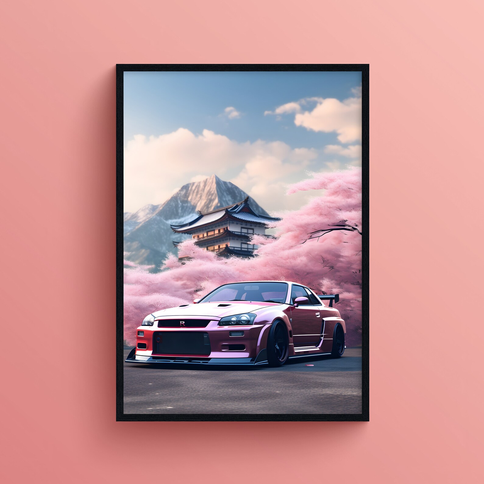 GTR Skyline R34 Mountain Japan Car Art Print Framed / - Etsy