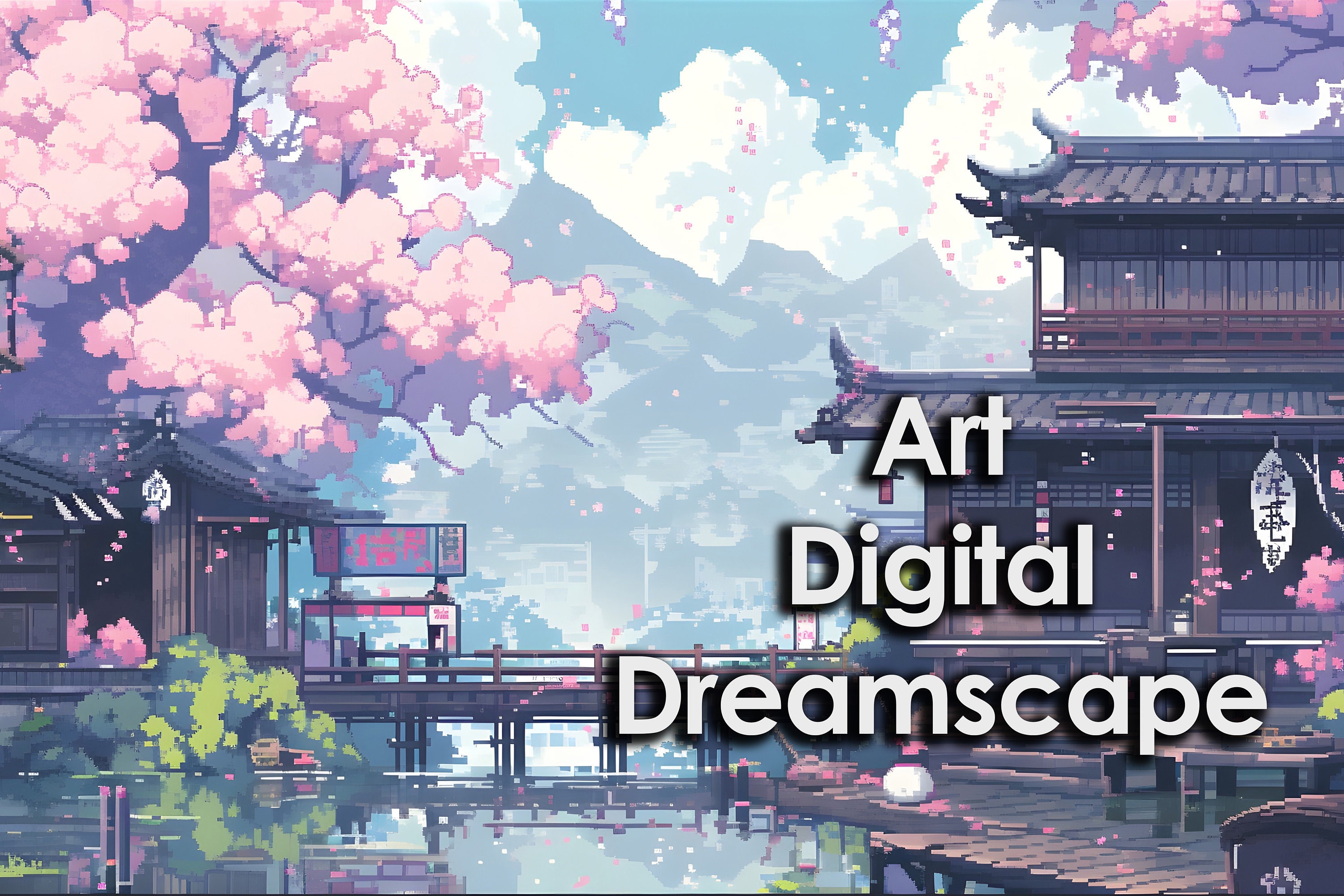 Traditional Japanese House Pixel Art, Digital Car Art Instant Download ...