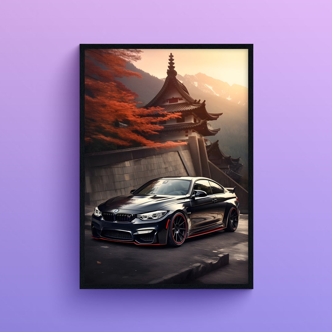 BMW M3 Mountain Japan, Car Art Print Framed / Unframed / Canvas, Home ...