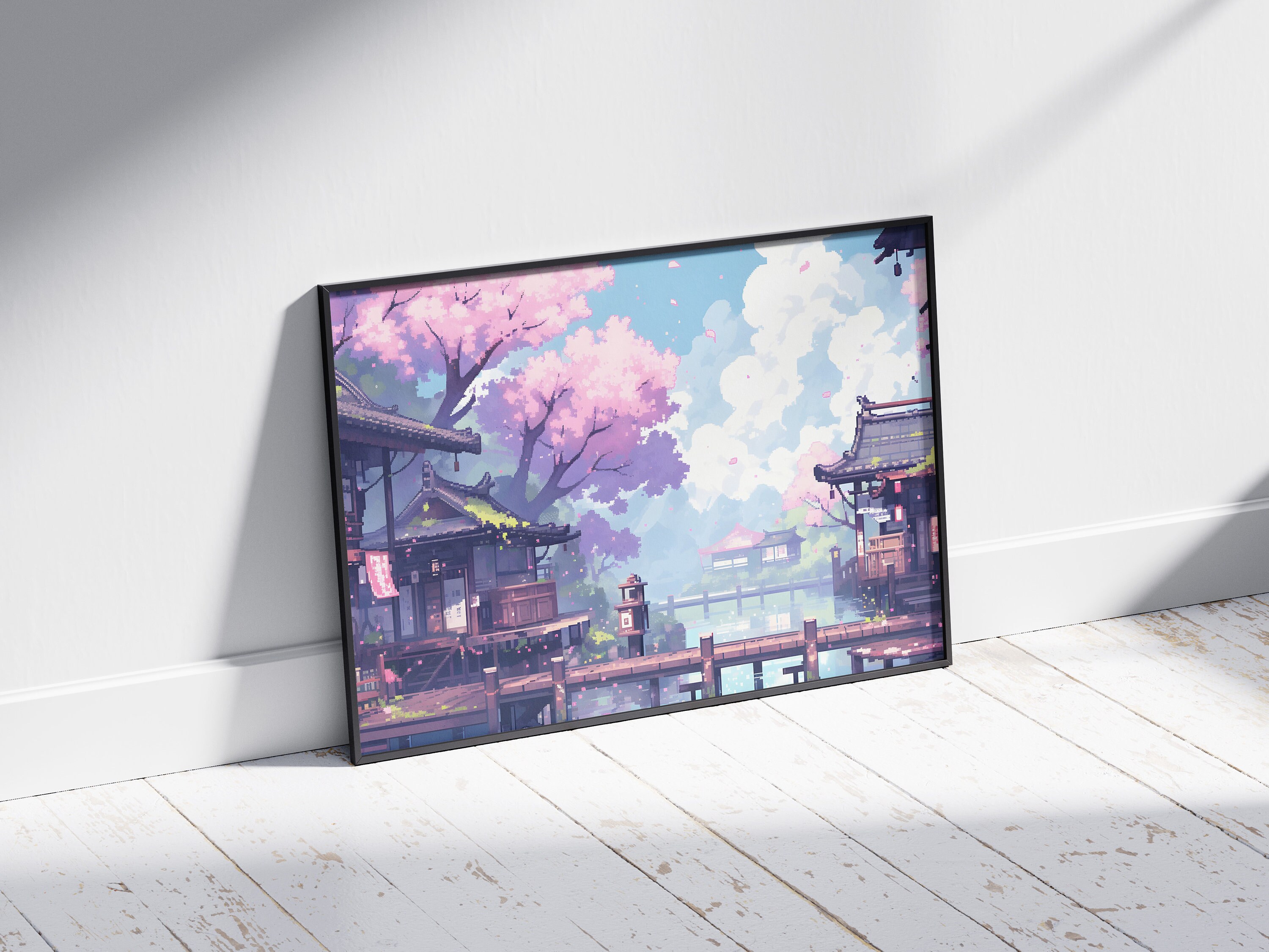Traditional Japanese House Pixel Art, Digital Car Art Instant Download ...