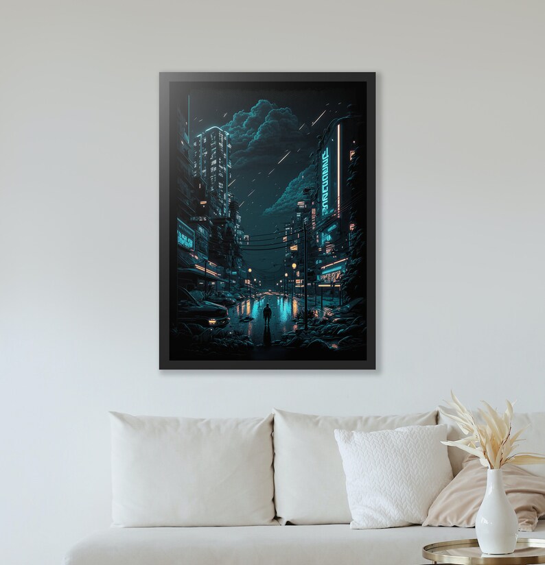 Pixel Art Cyberpunk Skyscraper, Art Digital Instant Download, Printable ...