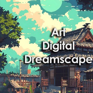 Pixel Art Traditional Samurai Village House, Art Digital Instant ...