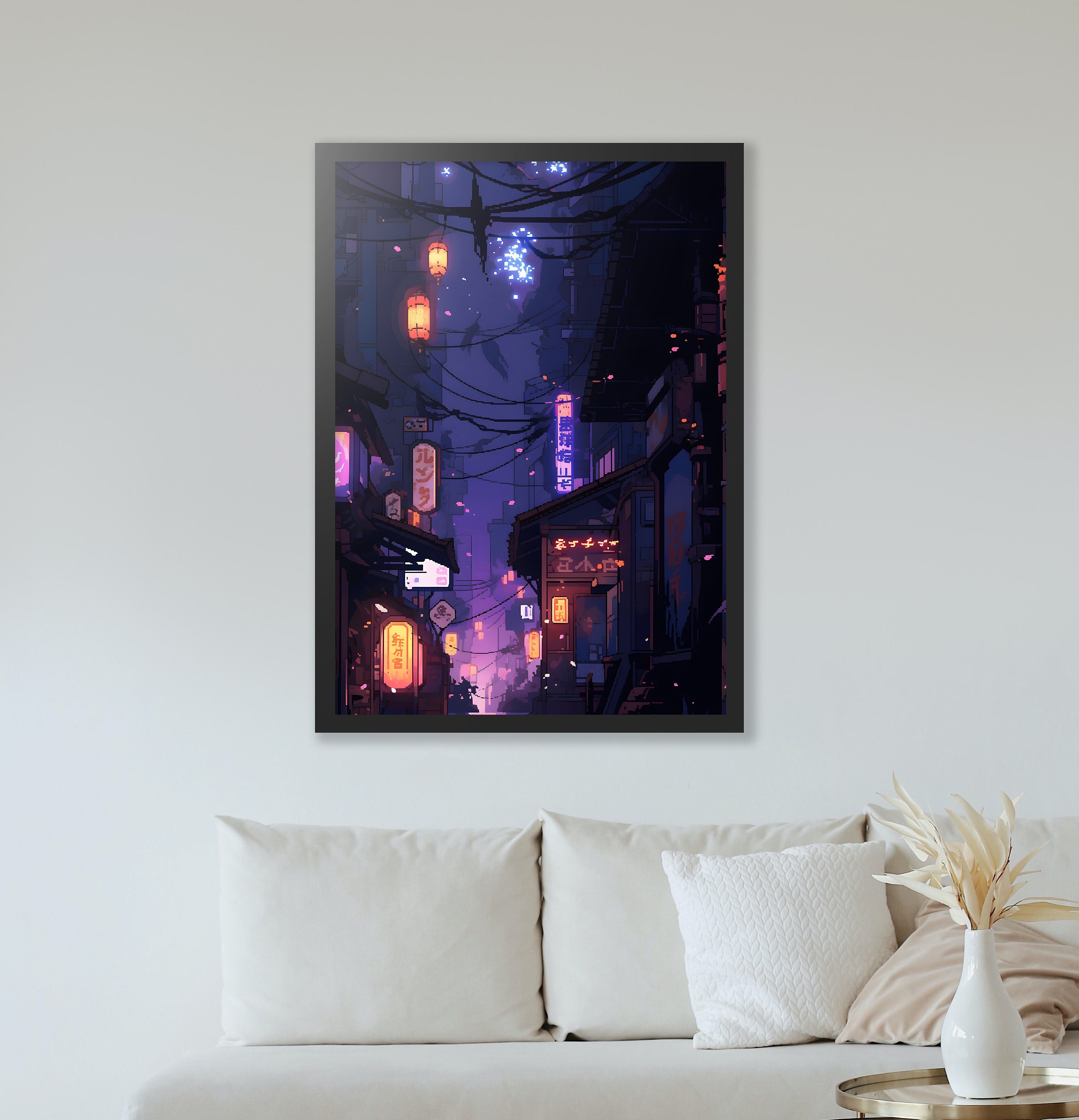 Pixel Art Japan Street Neon Signs, Art Digital Instant Download ...