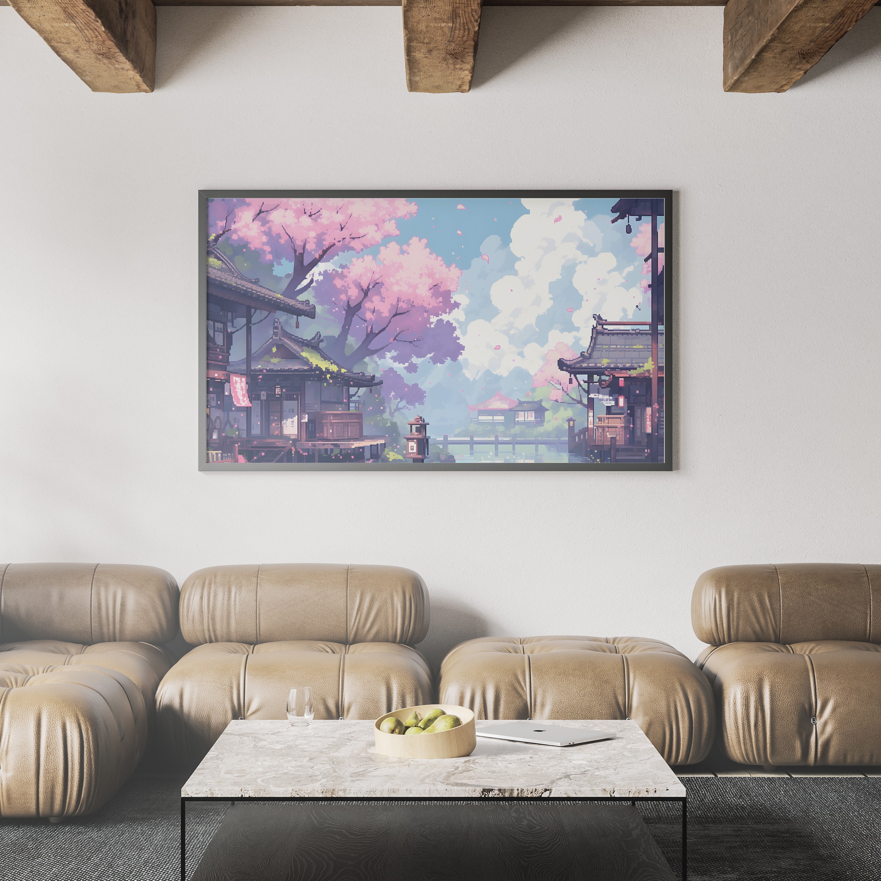 Traditional Japanese House Pixel Art, Digital Car Art Instant Download ...