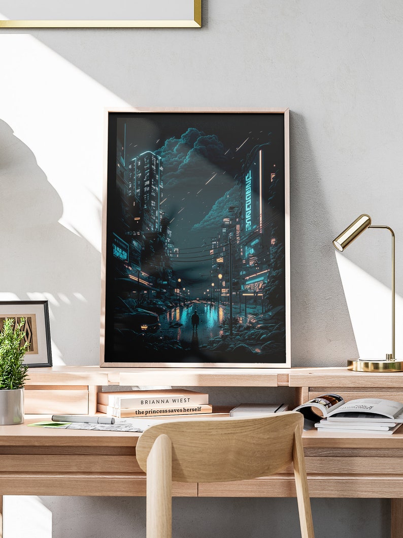 Pixel Art Cyberpunk Skyscraper, Art Digital Instant Download, Printable ...